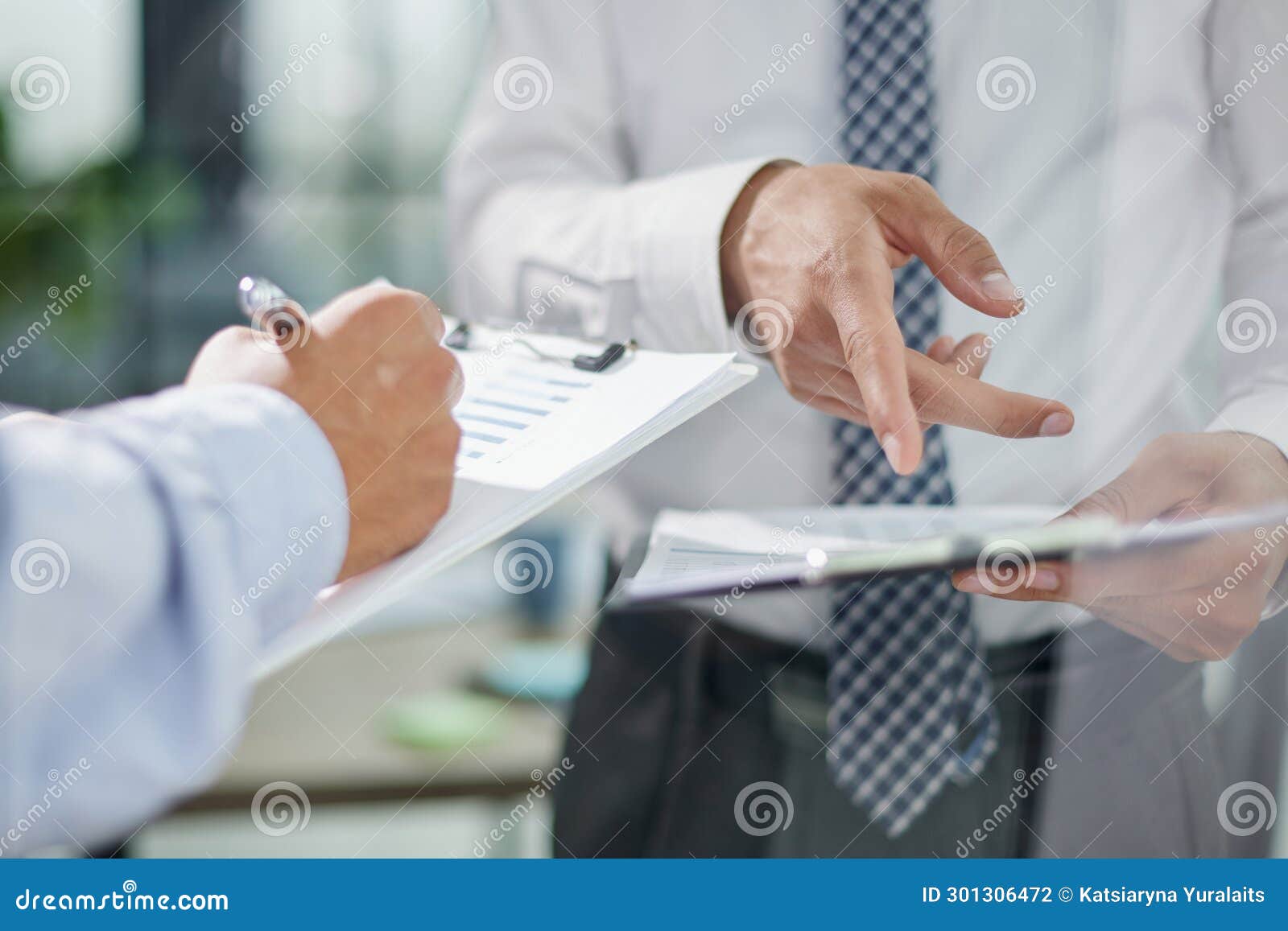 Reconciliation of Documents in a Modern Office Stock Photo - Image of ...