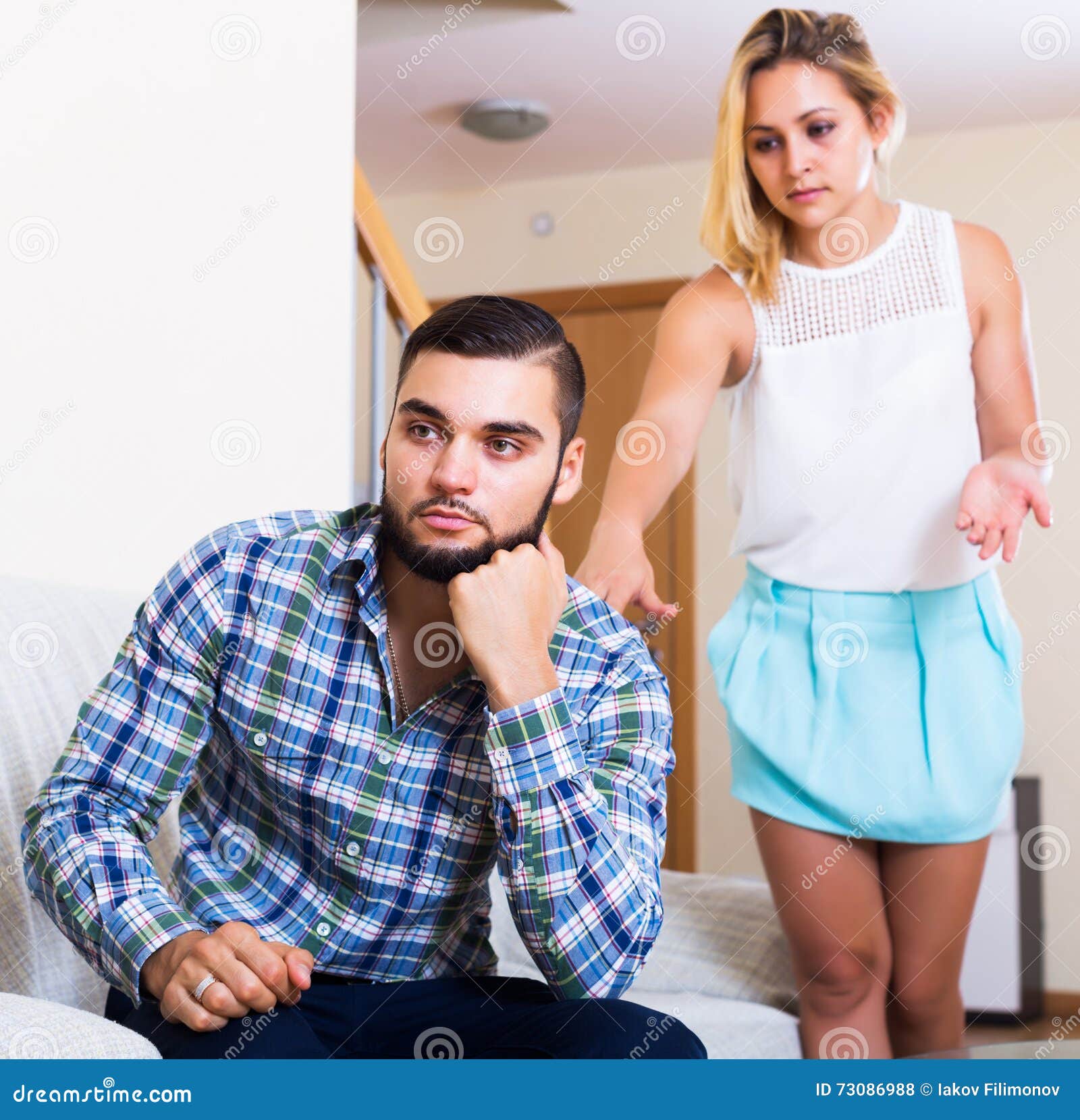 A Reconciliation between the Spouses Stock Photo - Image of clothing ...