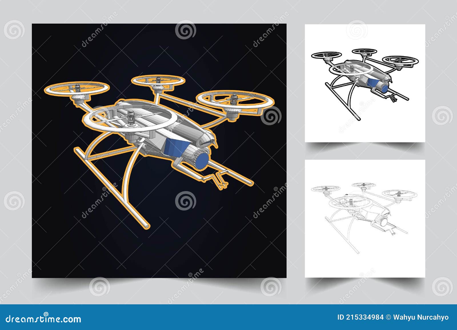 Reconnaissance Drone Illustration Stock Vector - Illustration of ...