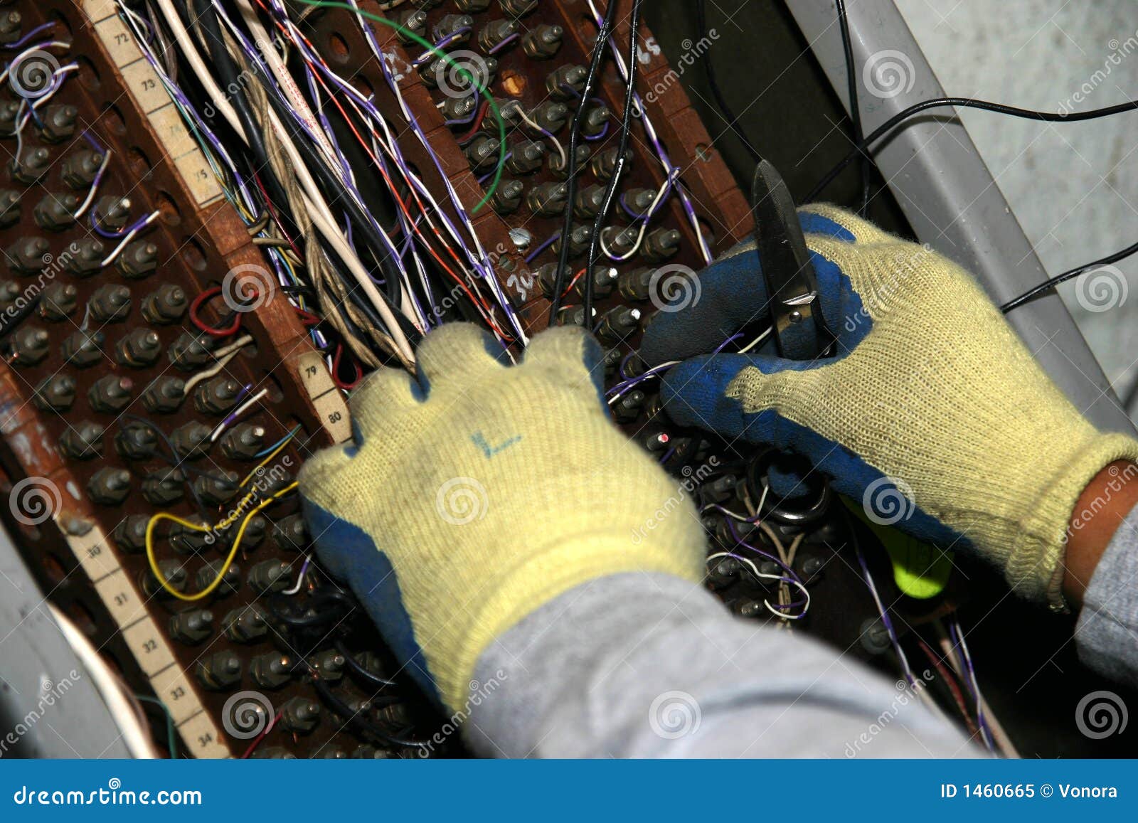 Reconnecting wires stock image. Image of terminal, manipulation - 1460665