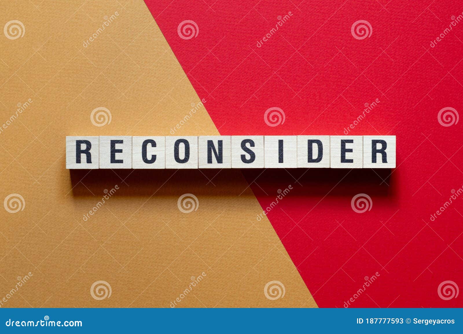 Reconsider Word Concept on Cubes Stock Image - Image of think, hand ...