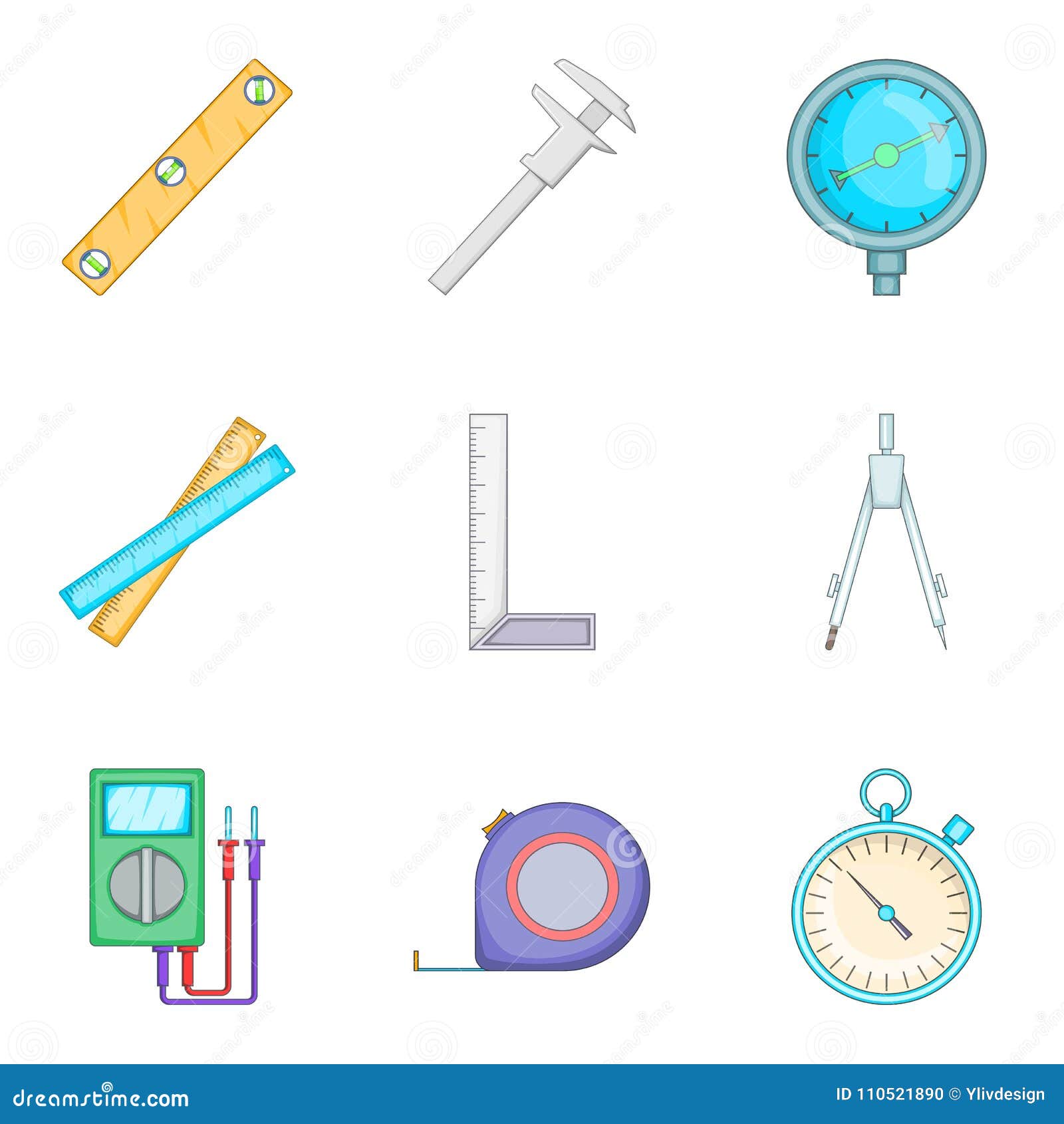 Reconstruct Icons Set, Cartoon Style Stock Vector - Illustration of ...