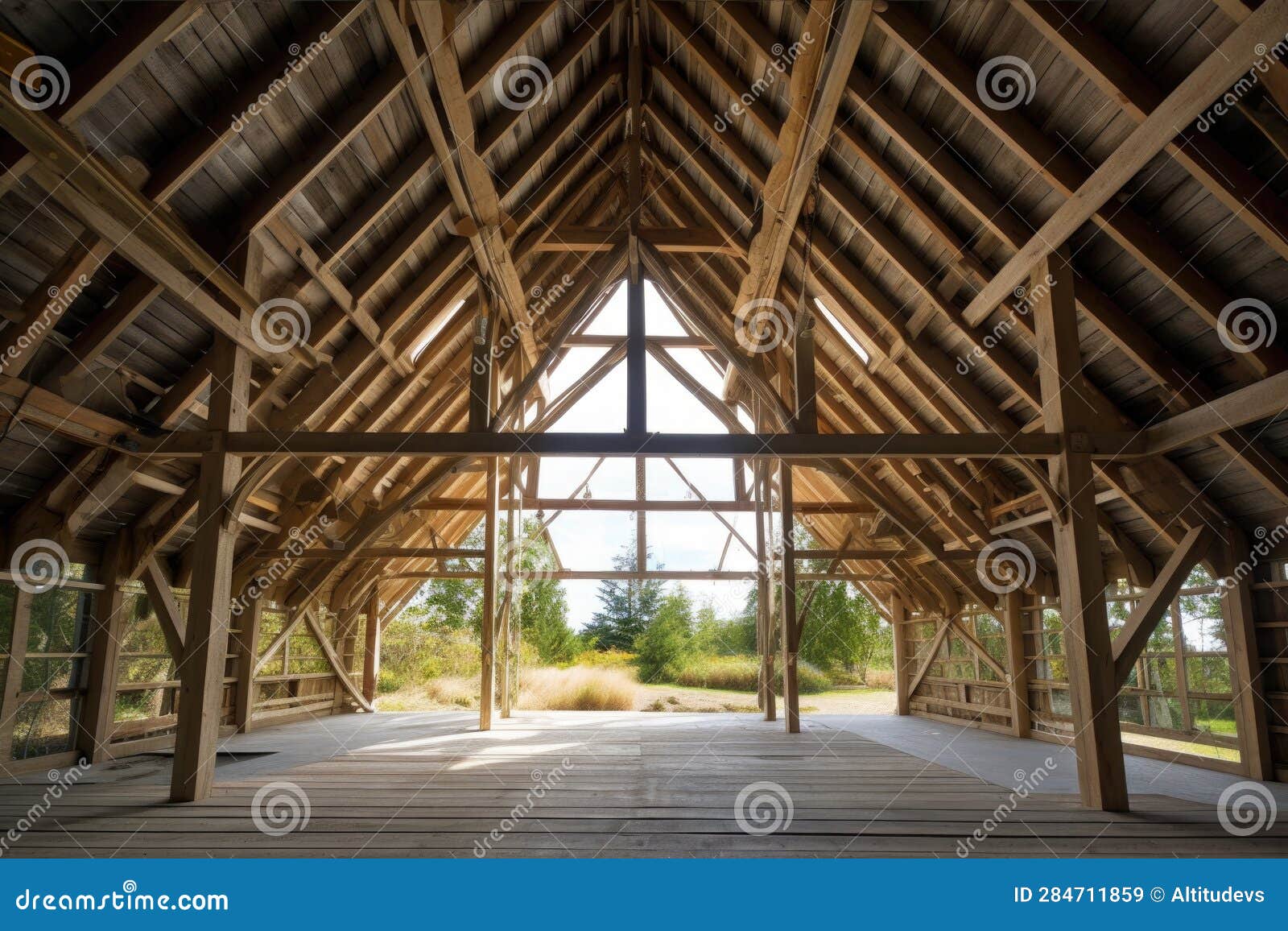 Reconstructed Barn Roof And Framework Royalty-Free Stock Photo ...