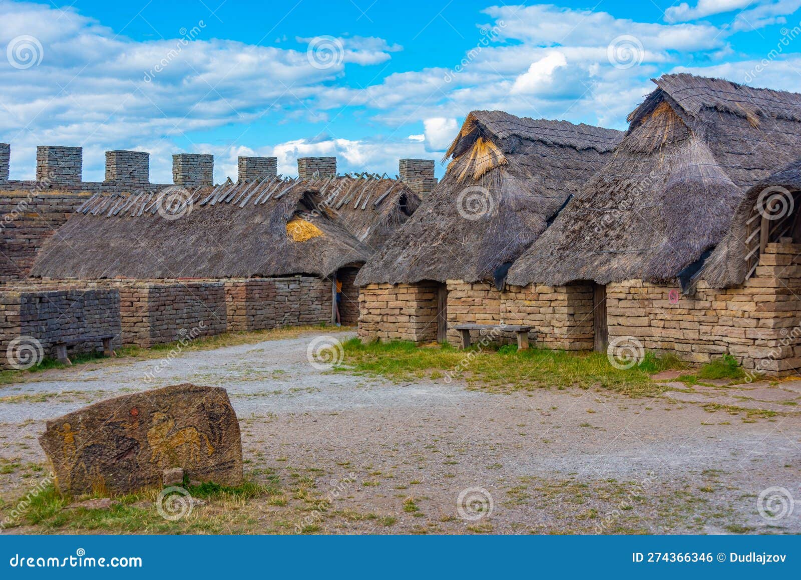 Reconstructed Eketorp Ring Fortress in Sweden Editorial Photo - Image ...