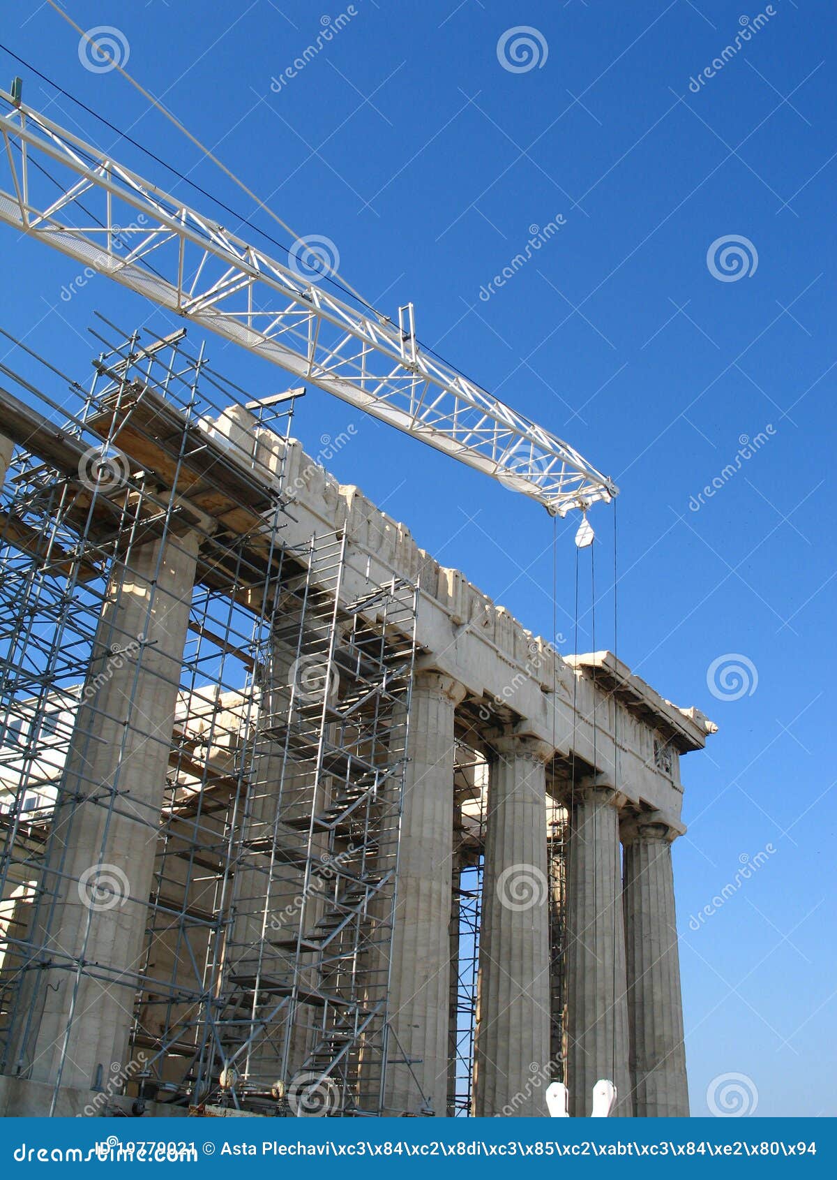 Reconstruction of Acropolis Stock Image - Image of memorial, europe ...