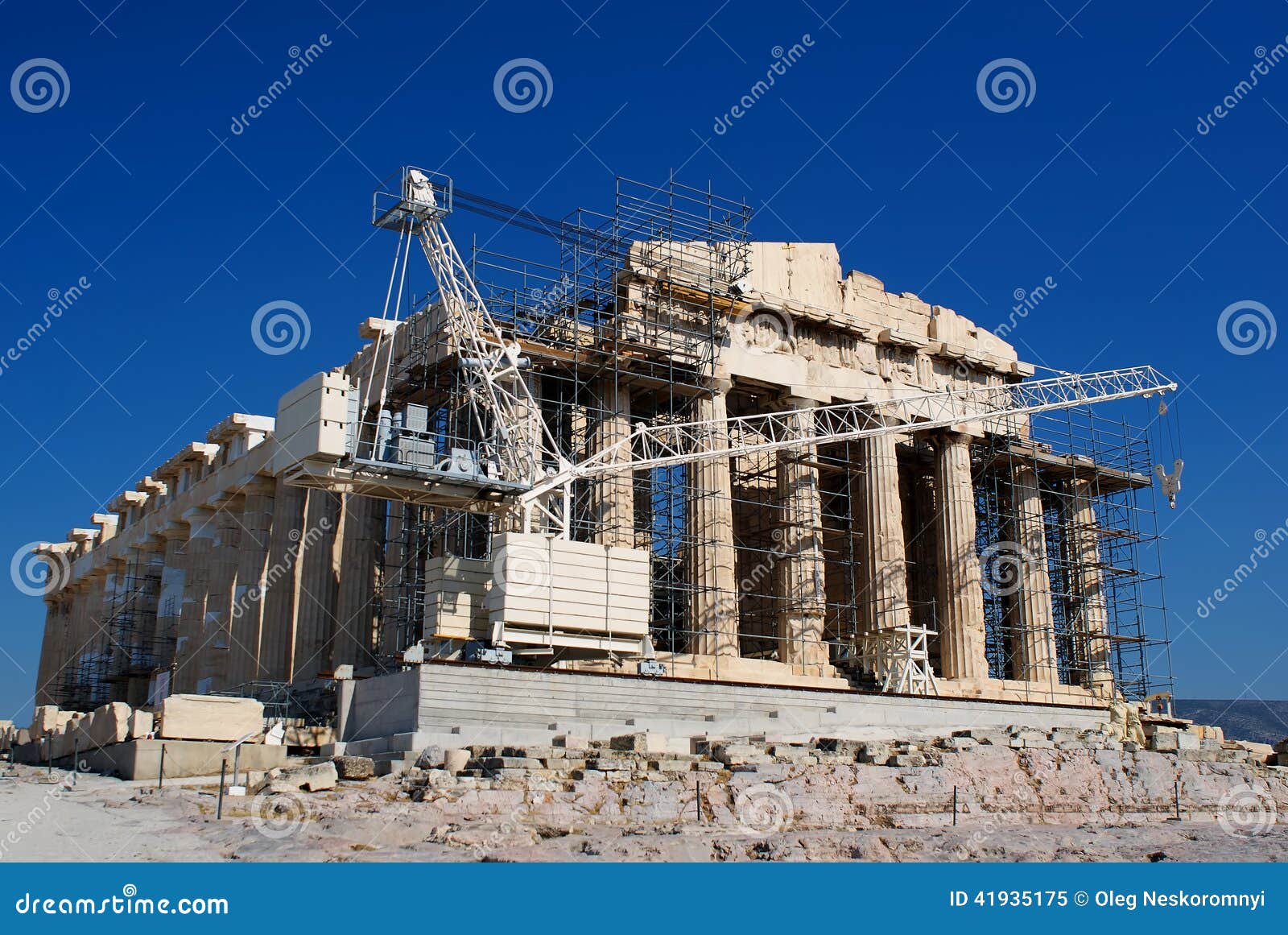 Reconstruction of the Acropolis Stock Image - Image of place, acropolis ...