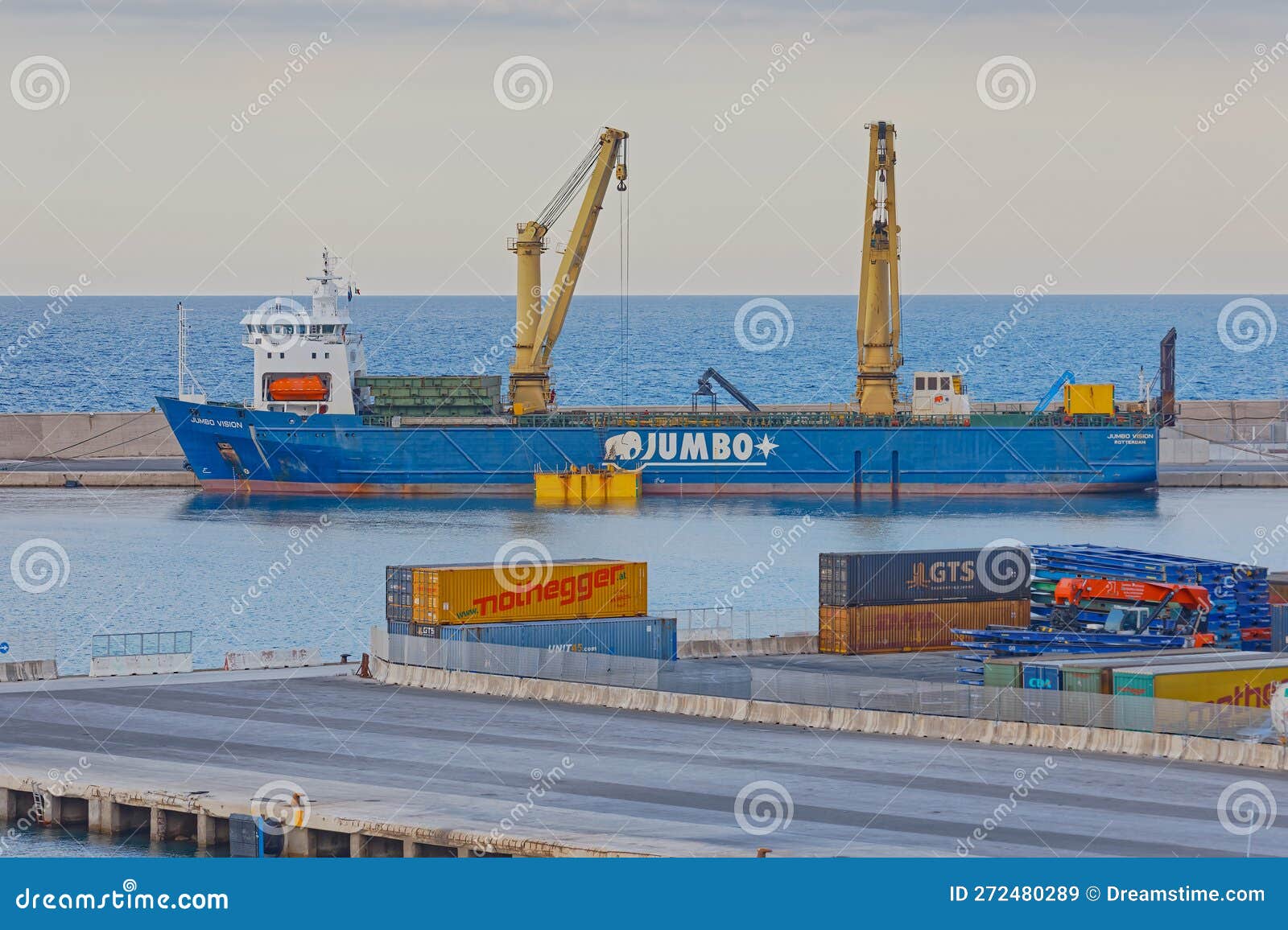Reconstruction of the Breakwater in Bari Italy Editorial Stock Image ...