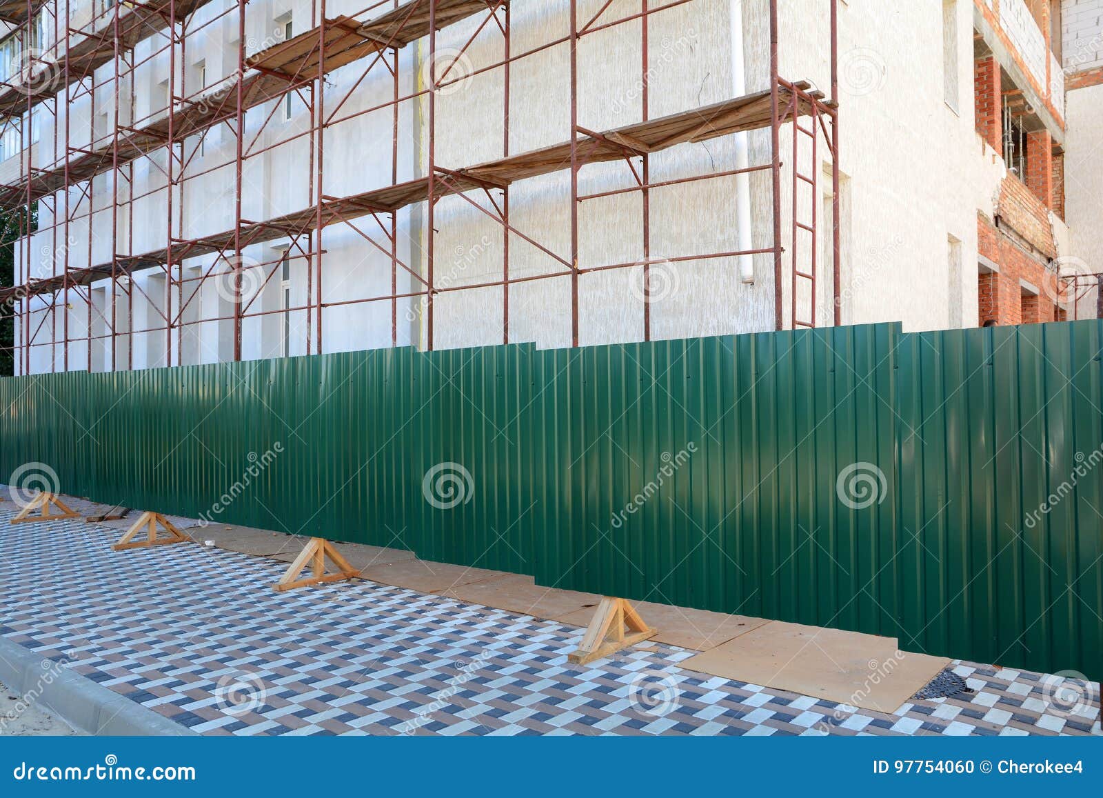 Reconstruction Building with External Insulation and Plaster and with ...