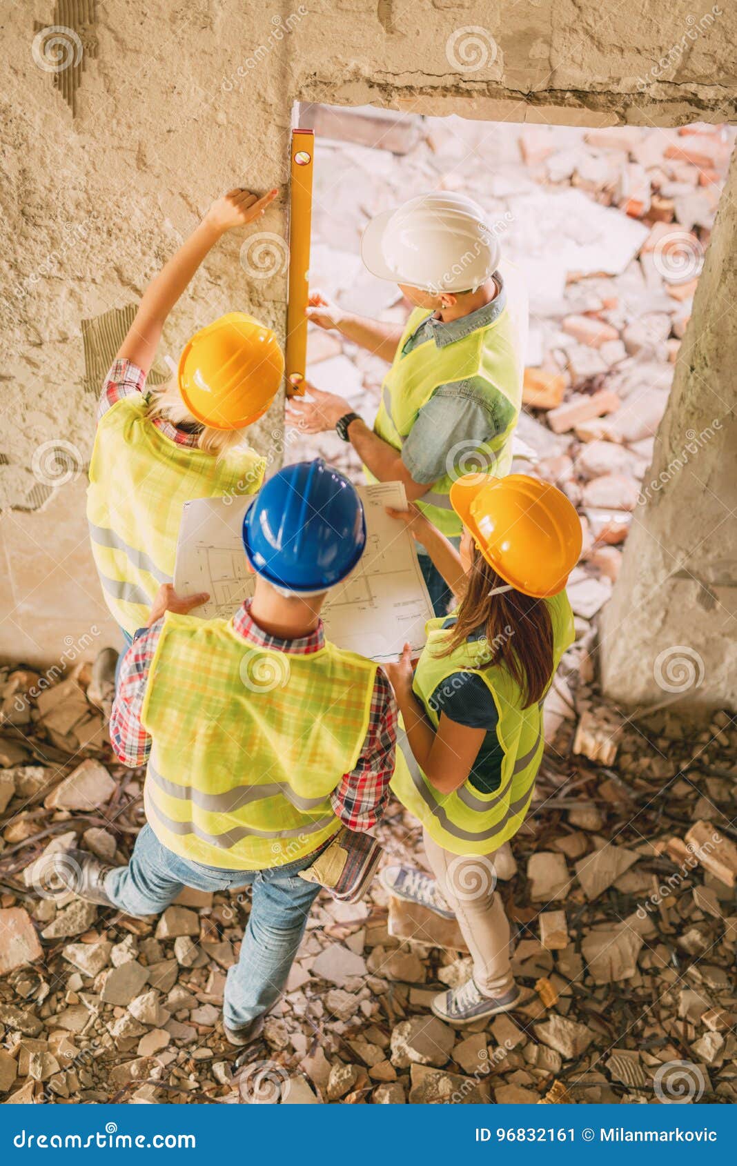 Reconstruction after Disaster Stock Image - Image of architect ...