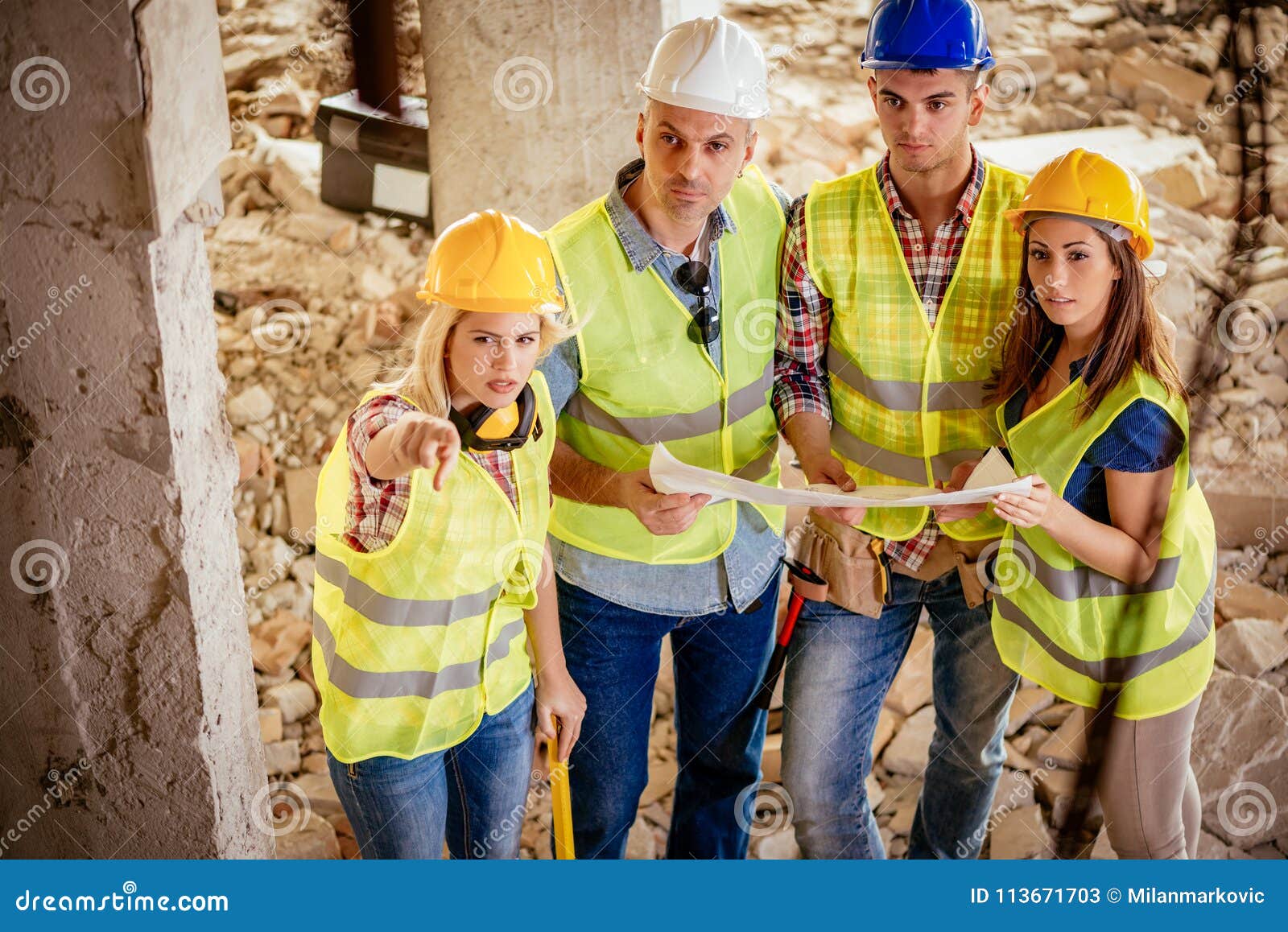 Reconstruction after Disaster Stock Image - Image of electrician ...