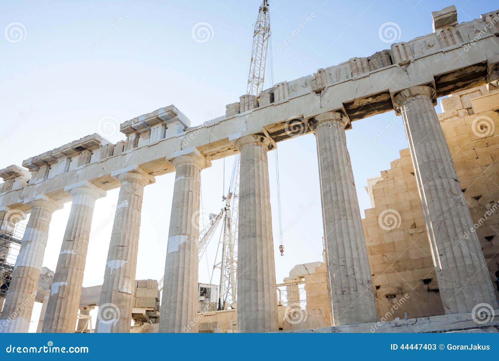 Reconstruction Et Conservation De Parthenon Image stock - Image du ...
