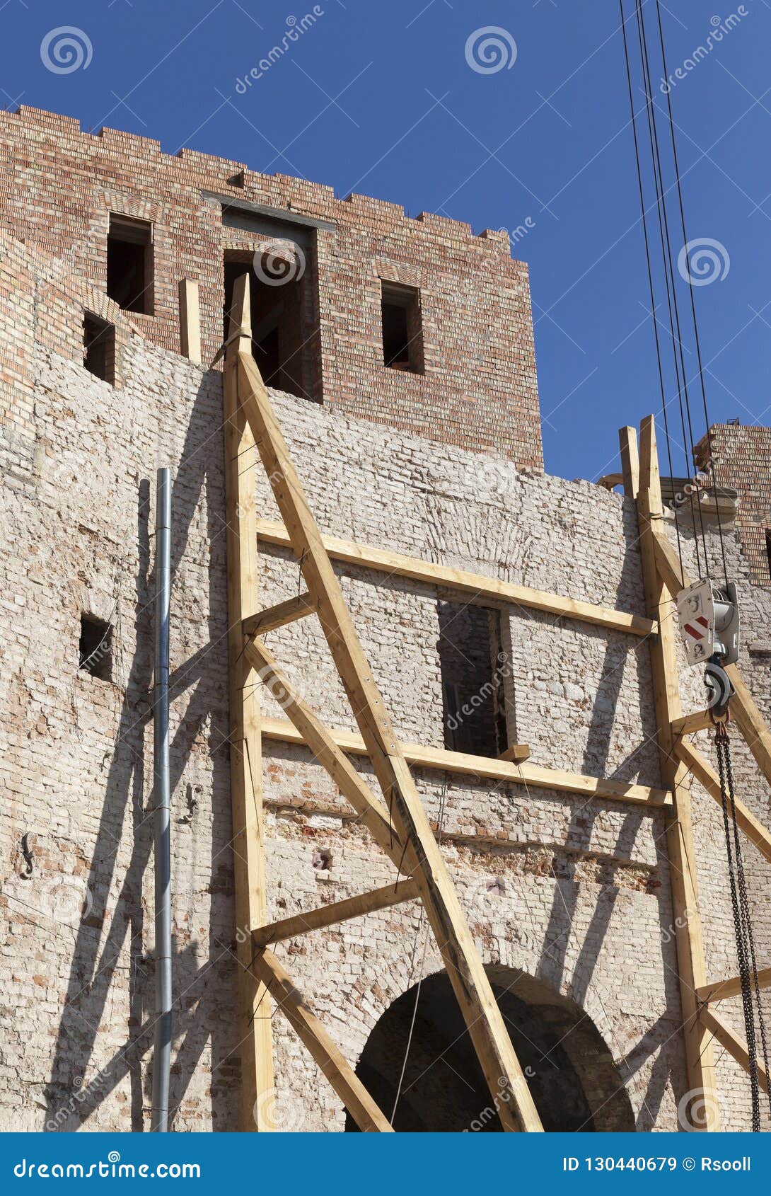 Reconstruction fortress stock image. Image of fort, real - 130440679