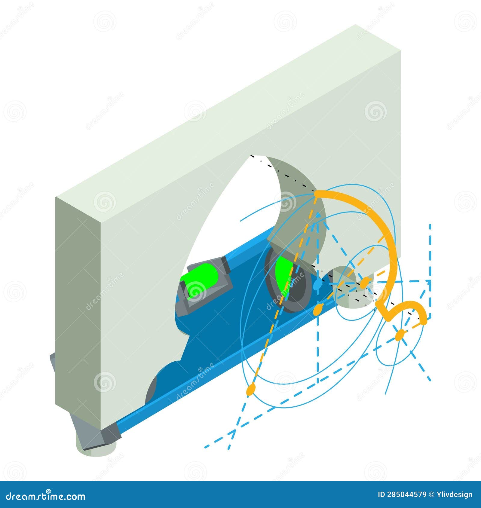 Reconstruction Icon Isometric Vector. Arch Project and Construction ...