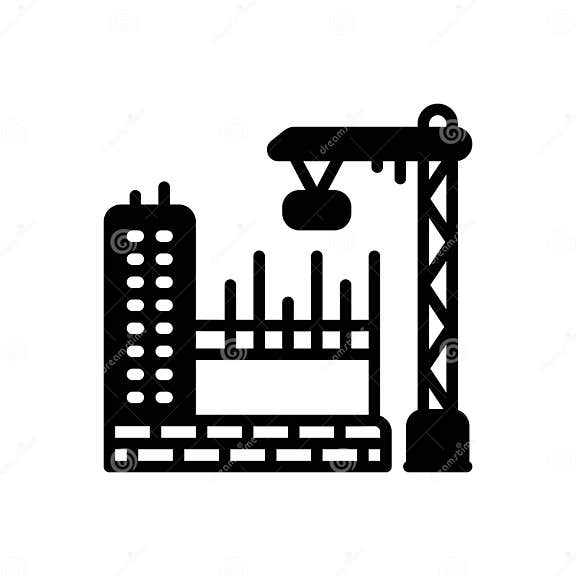 Black Solid Icon for Reconstruction, Remake and Construction Stock ...