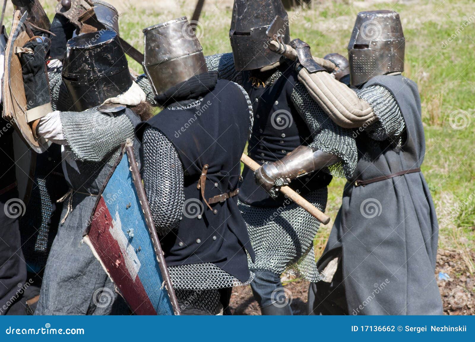 Reconstruction of Knightly Fight Stock Photo - Image of fight, head ...