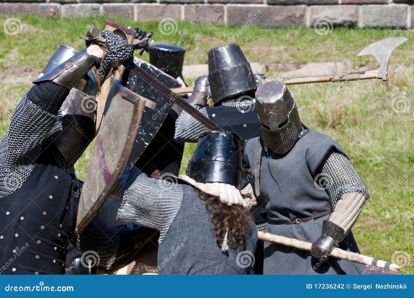 Reconstruction of Knightly Fight Stock Photo - Image of knight, fighter ...