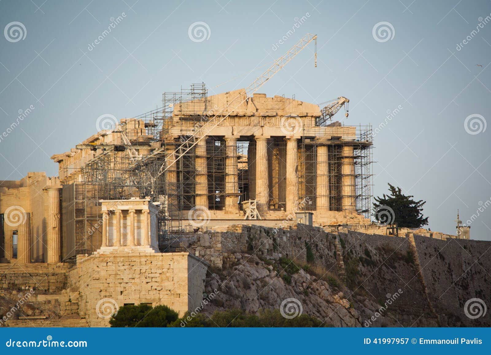 Reconstruction of Parthenon Stock Image - Image of building, greek ...