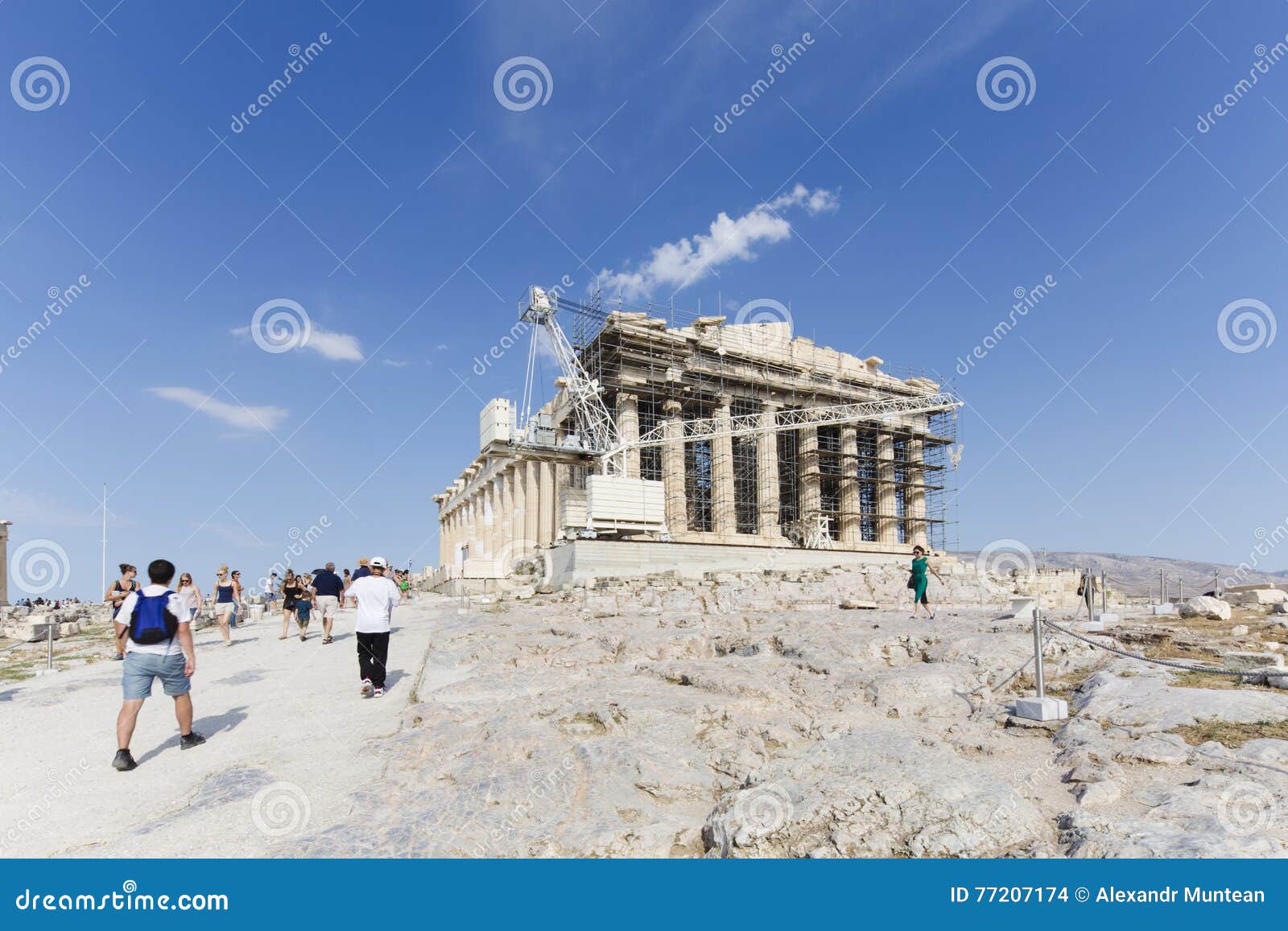 Reconstruction of Parthenon Editorial Stock Image - Image of famous ...
