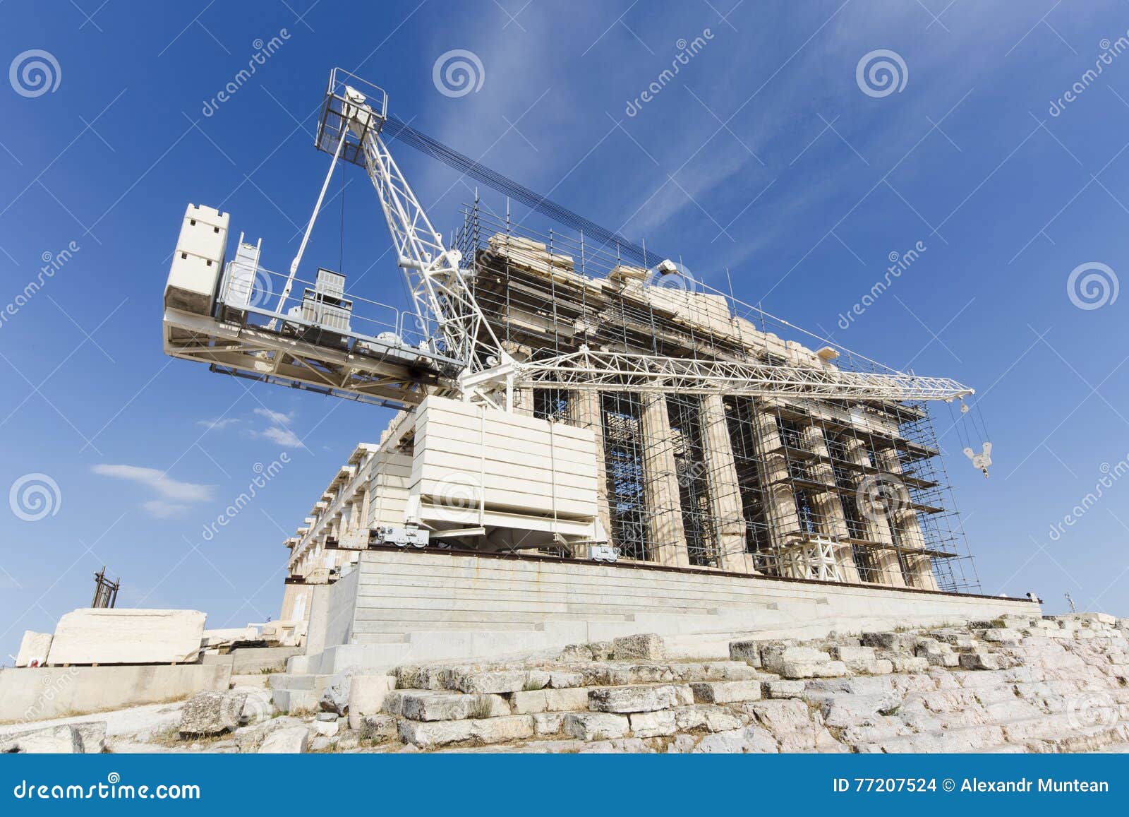 Reconstruction of Parthenon Stock Photo - Image of famous, background ...