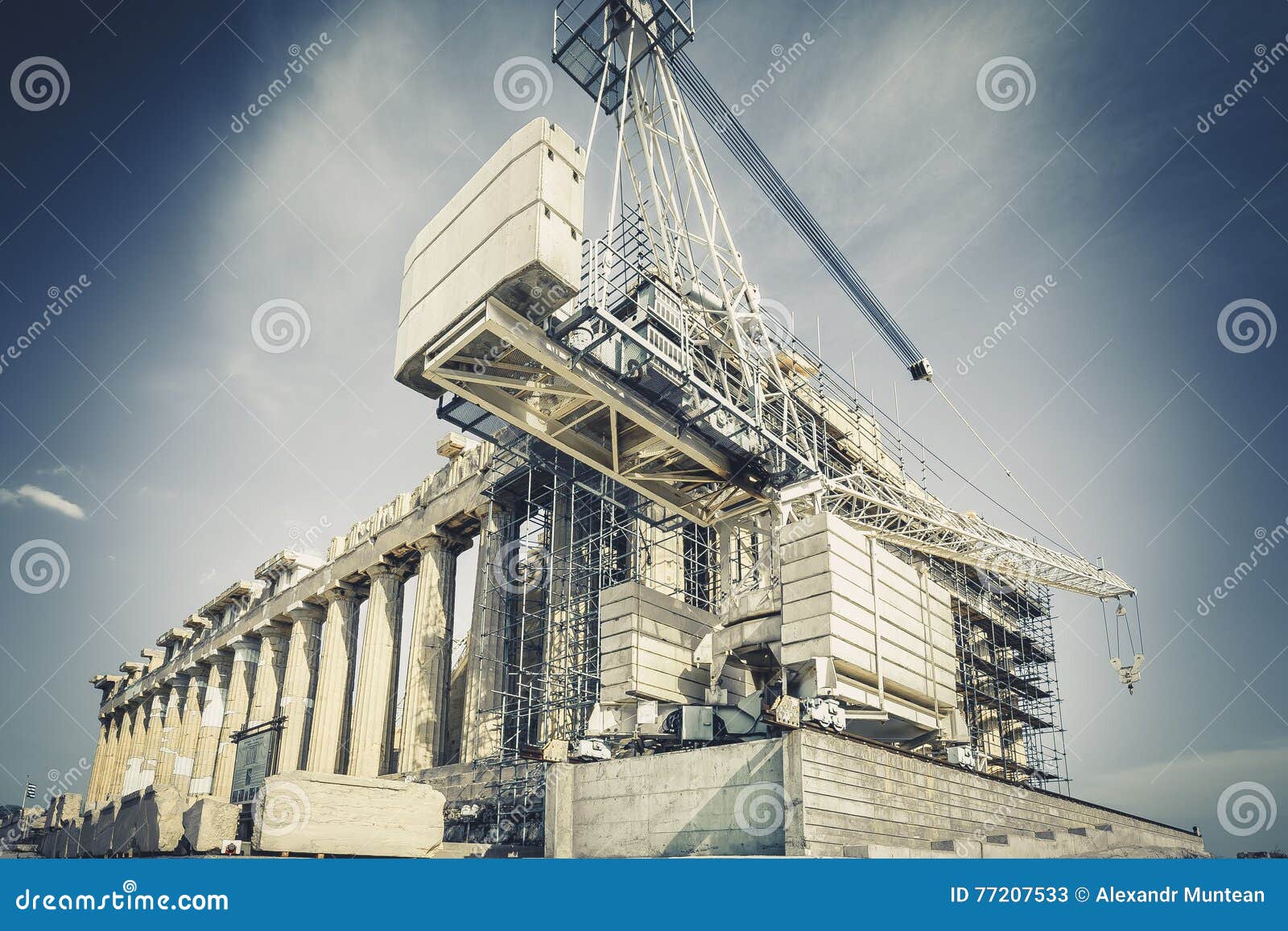 Reconstruction of Parthenon Stock Image - Image of athena, classical ...