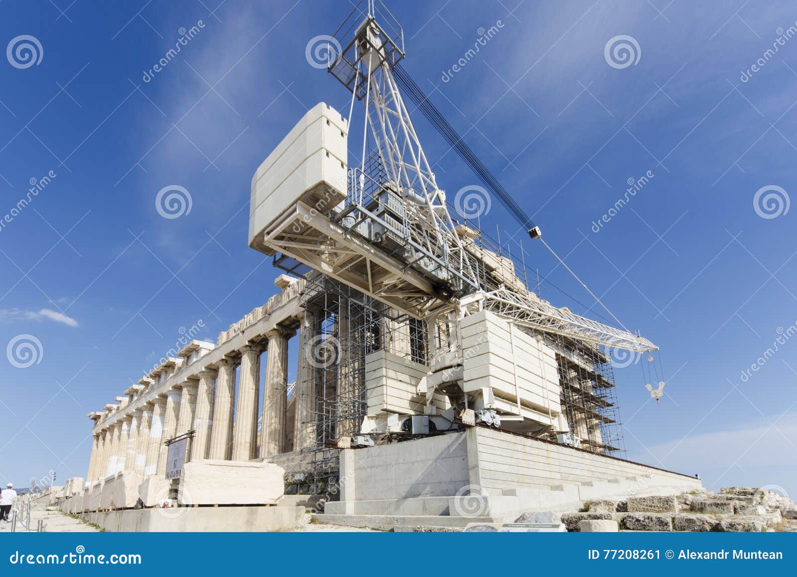 Reconstruction of Parthenon Stock Image - Image of famous, blue: 77208261