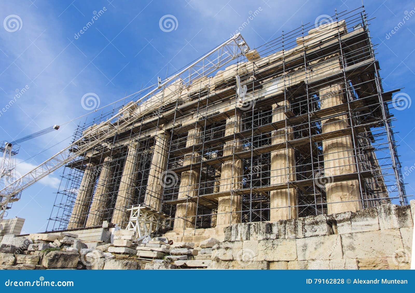 Reconstruction of Parthenon Stock Photo - Image of archeology, famous ...
