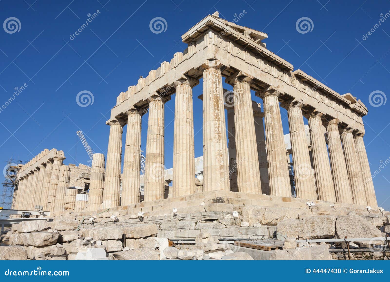 Reconstruction of Parthenon in Greece Stock Photo - Image of ...