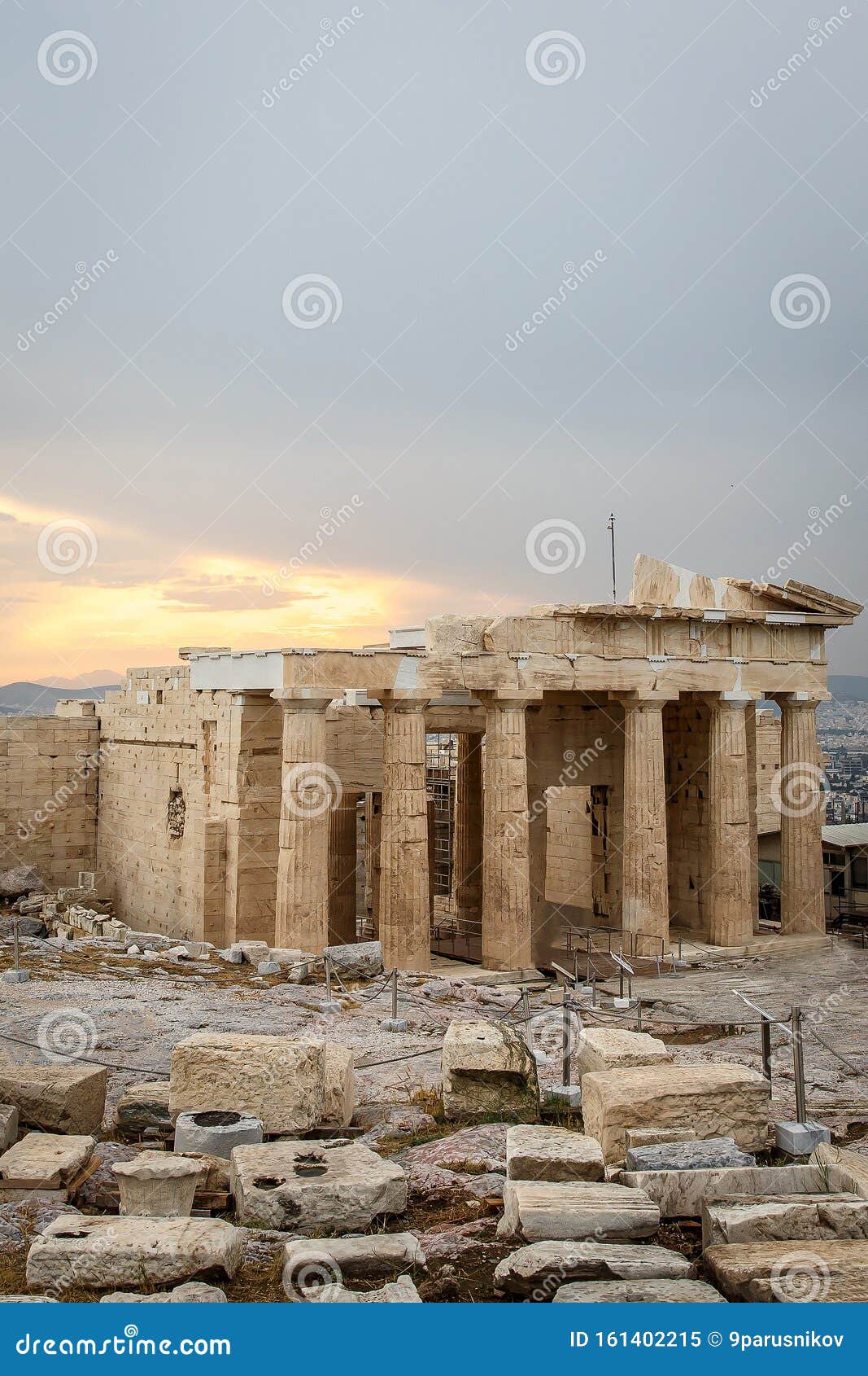 Reconstruction of Parthenon Temple in Acropolis Editorial Image - Image ...