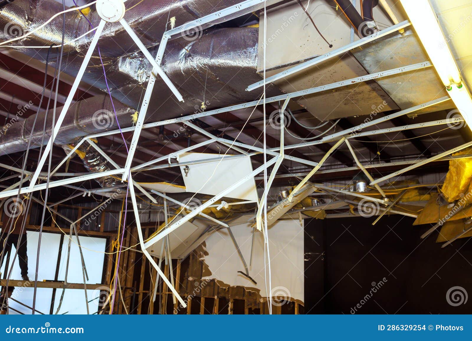 Reconstruction Process of Interior Buildings Includes Removal of Old ...