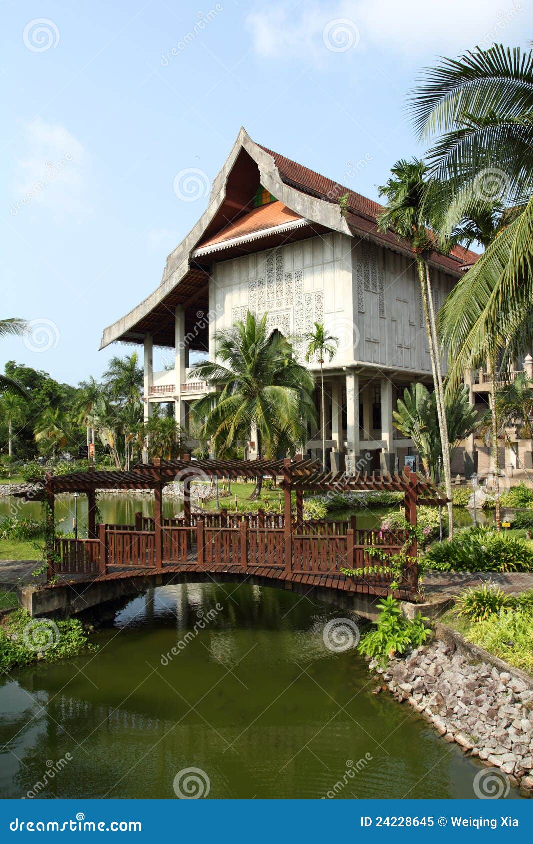 Reconstruction of Traditional Malayan House Stock Image - Image of ...