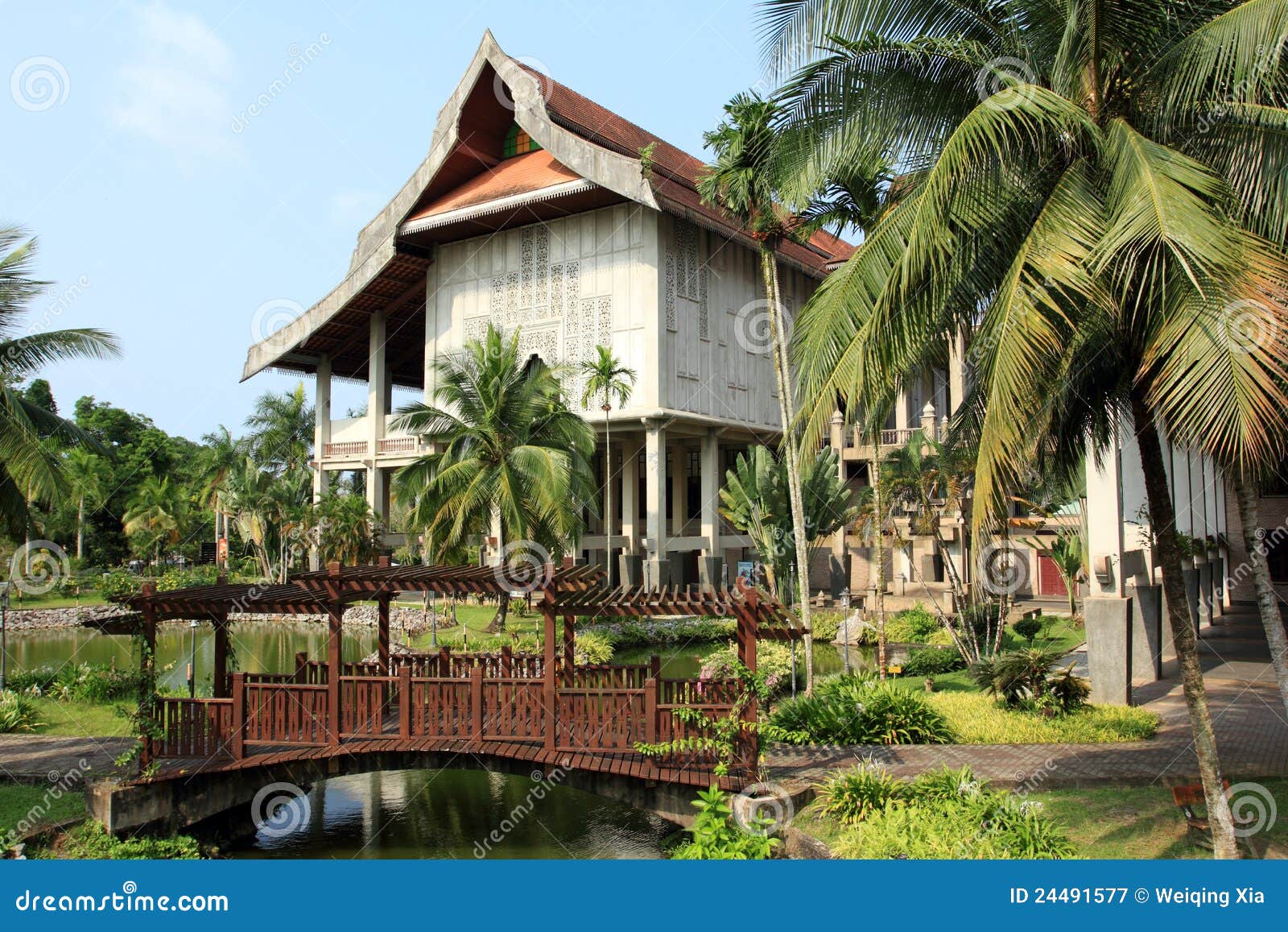 Reconstruction of Traditional Malayan House Stock Image - Image of ...
