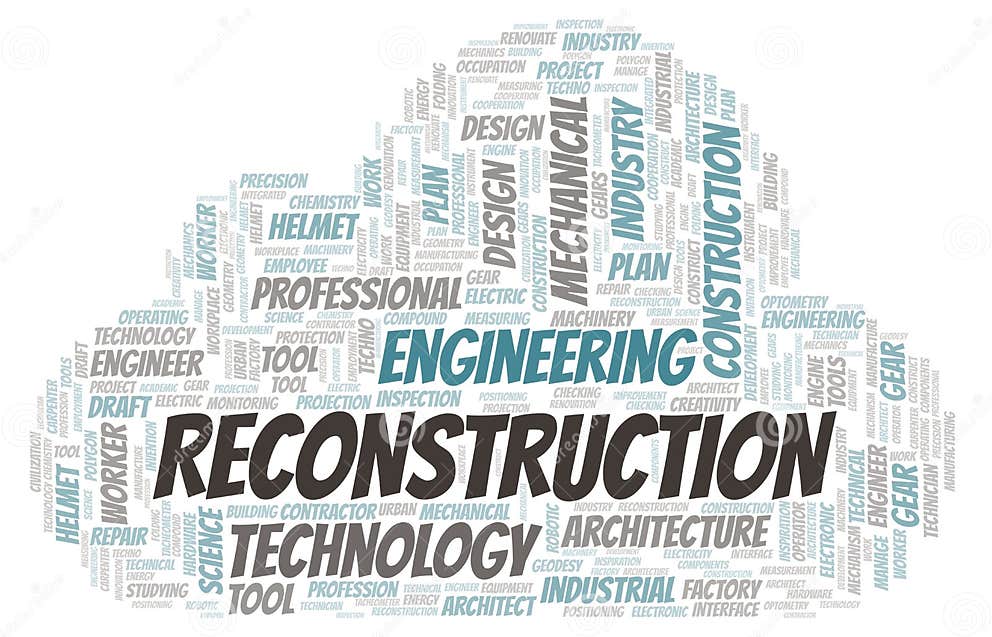 Reconstruction Typography Word Cloud Create with the Text only Stock ...