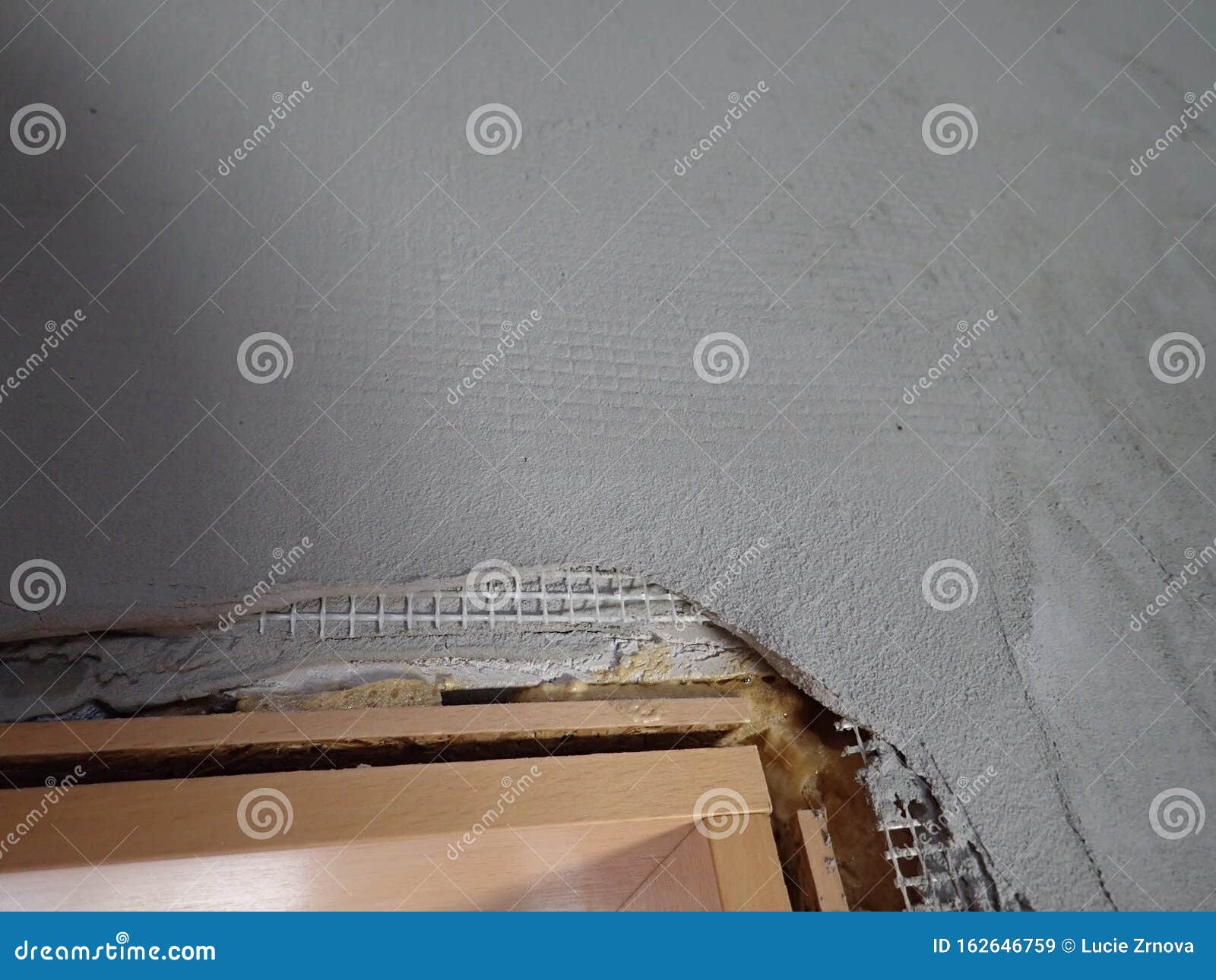 Reconstruction of a Wall Plaster Stock Image - Image of rebuilding ...