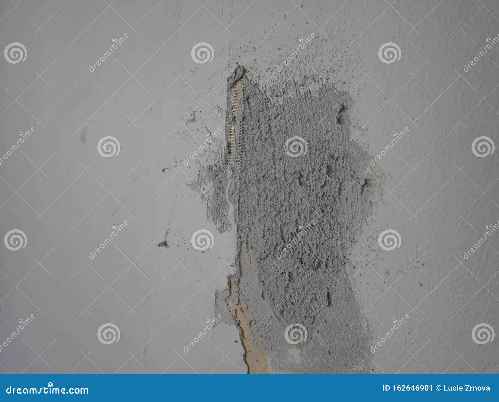 Reconstruction of a Wall Plaster Stock Image - Image of technology ...
