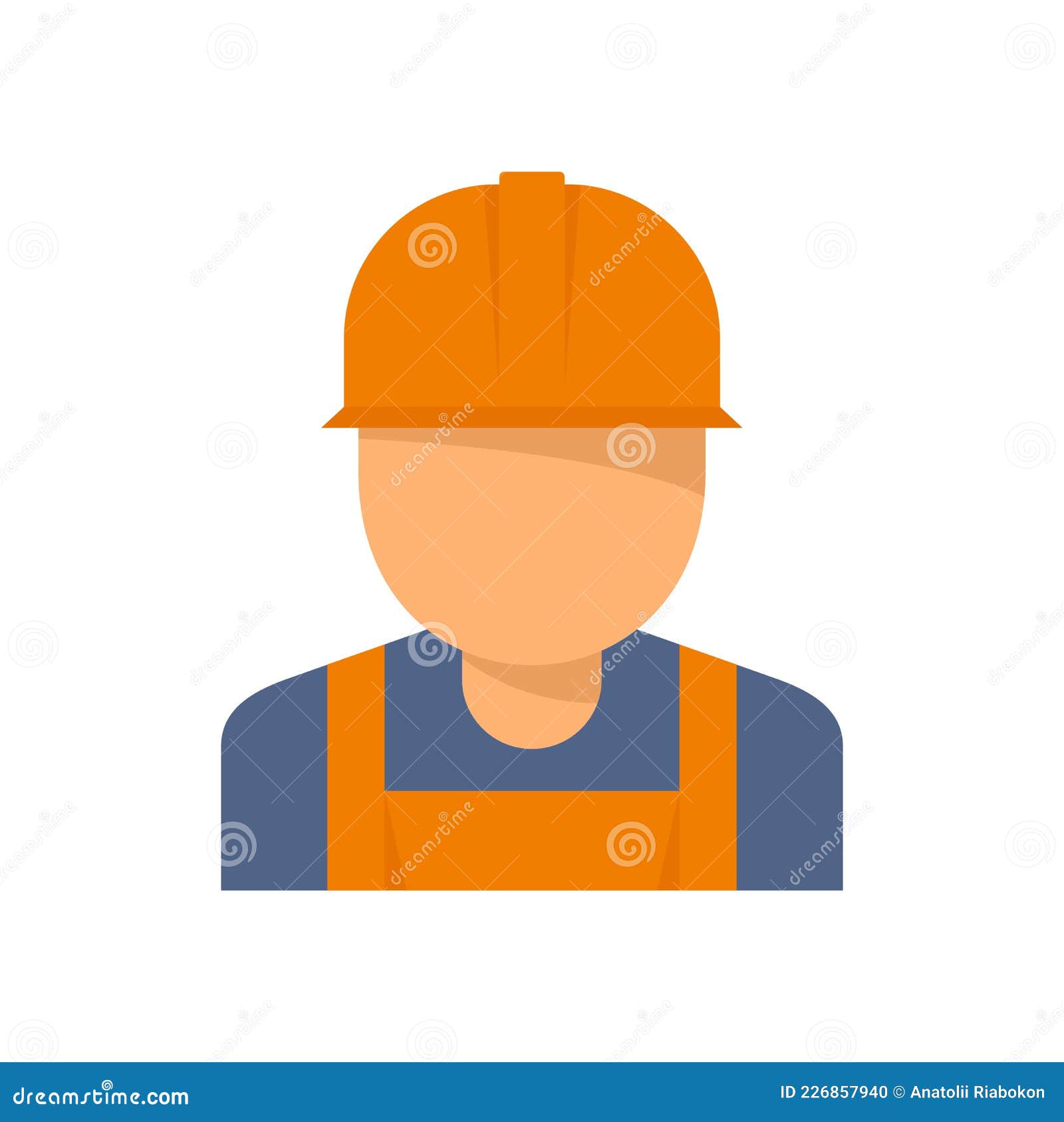 Reconstruction Worker Icon Flat Isolated Vector Stock Vector ...