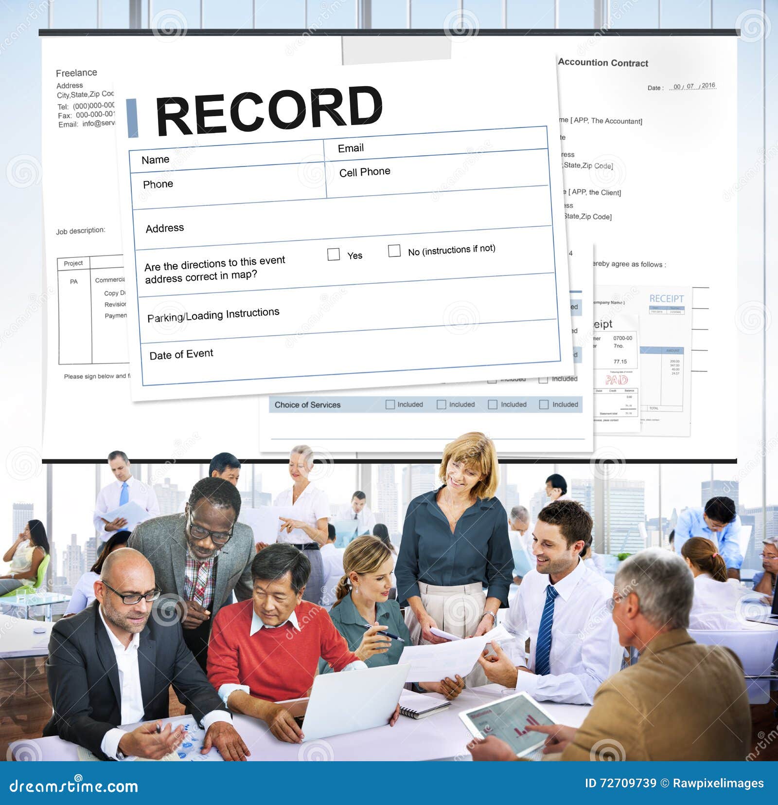 Record Agreement Contract Legal Document Concept Stock Image - Image of ...