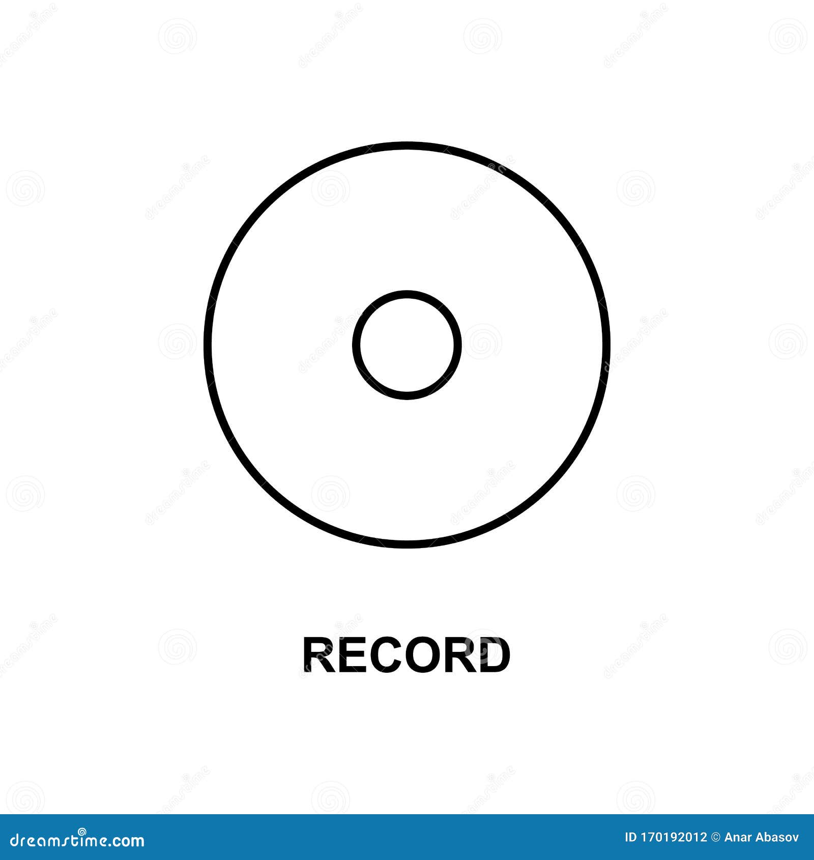 Record Button Icon. Element of Simple Web Icon with Name for Mobile ...