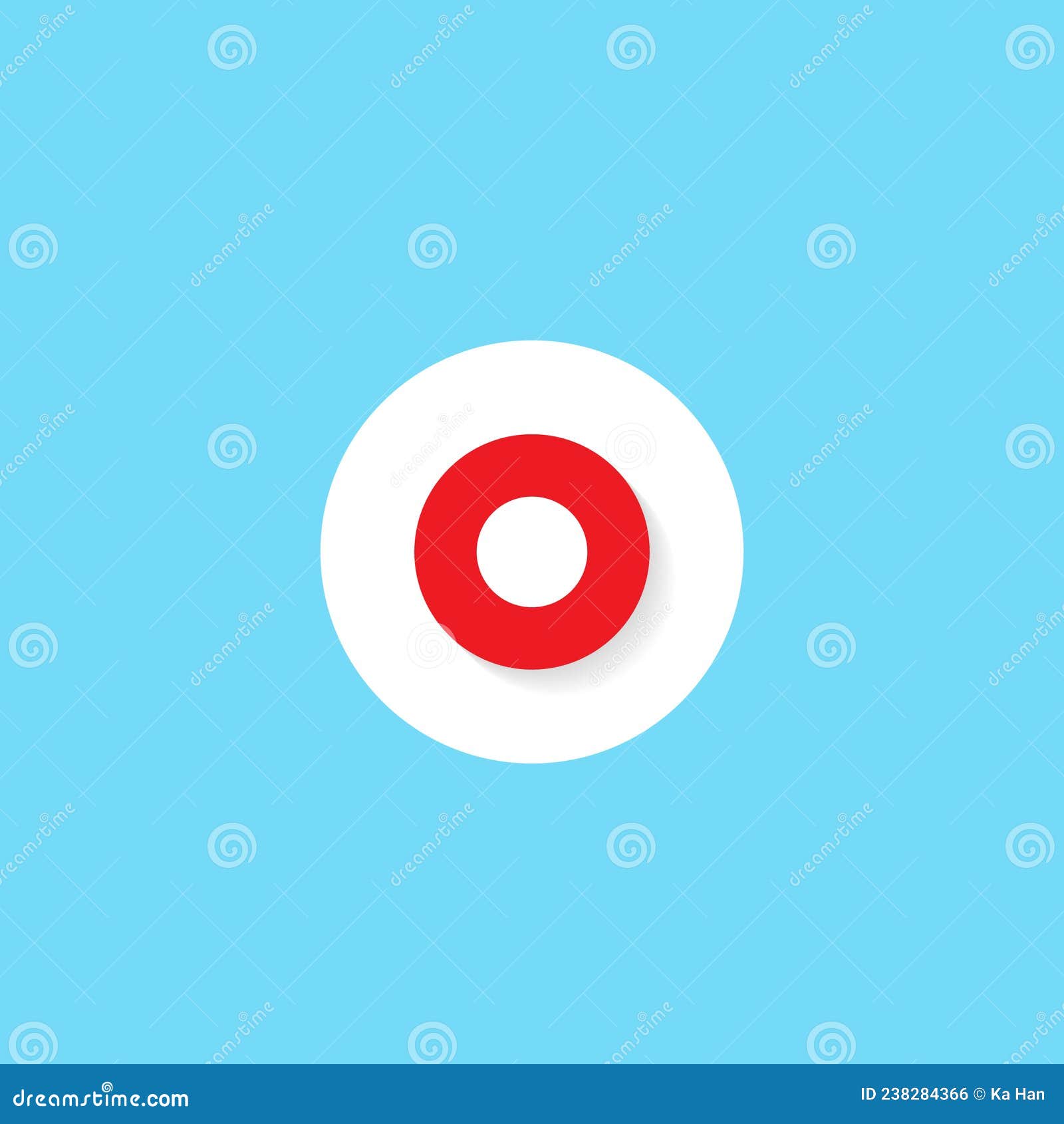 Record Button Icon Vector in Minimalist Style Stock Vector ...