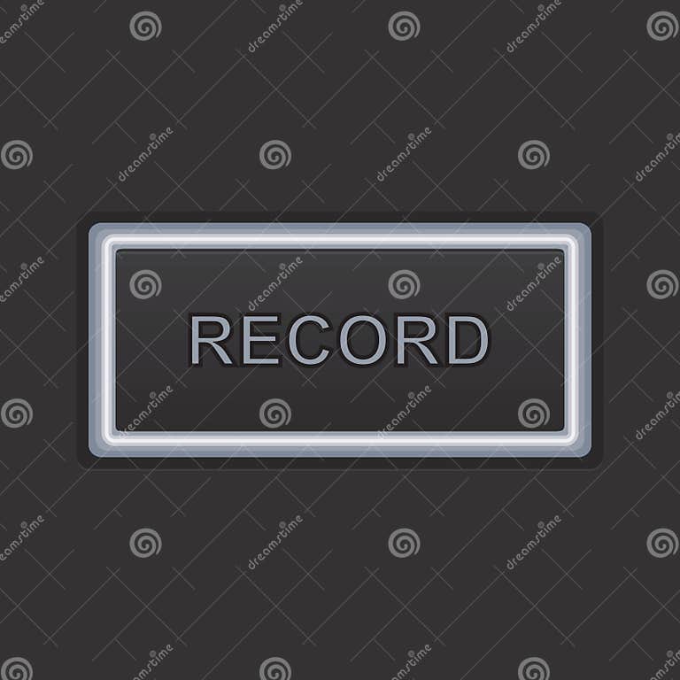Record Button. Vector Illustration Decorative Design Stock Vector ...