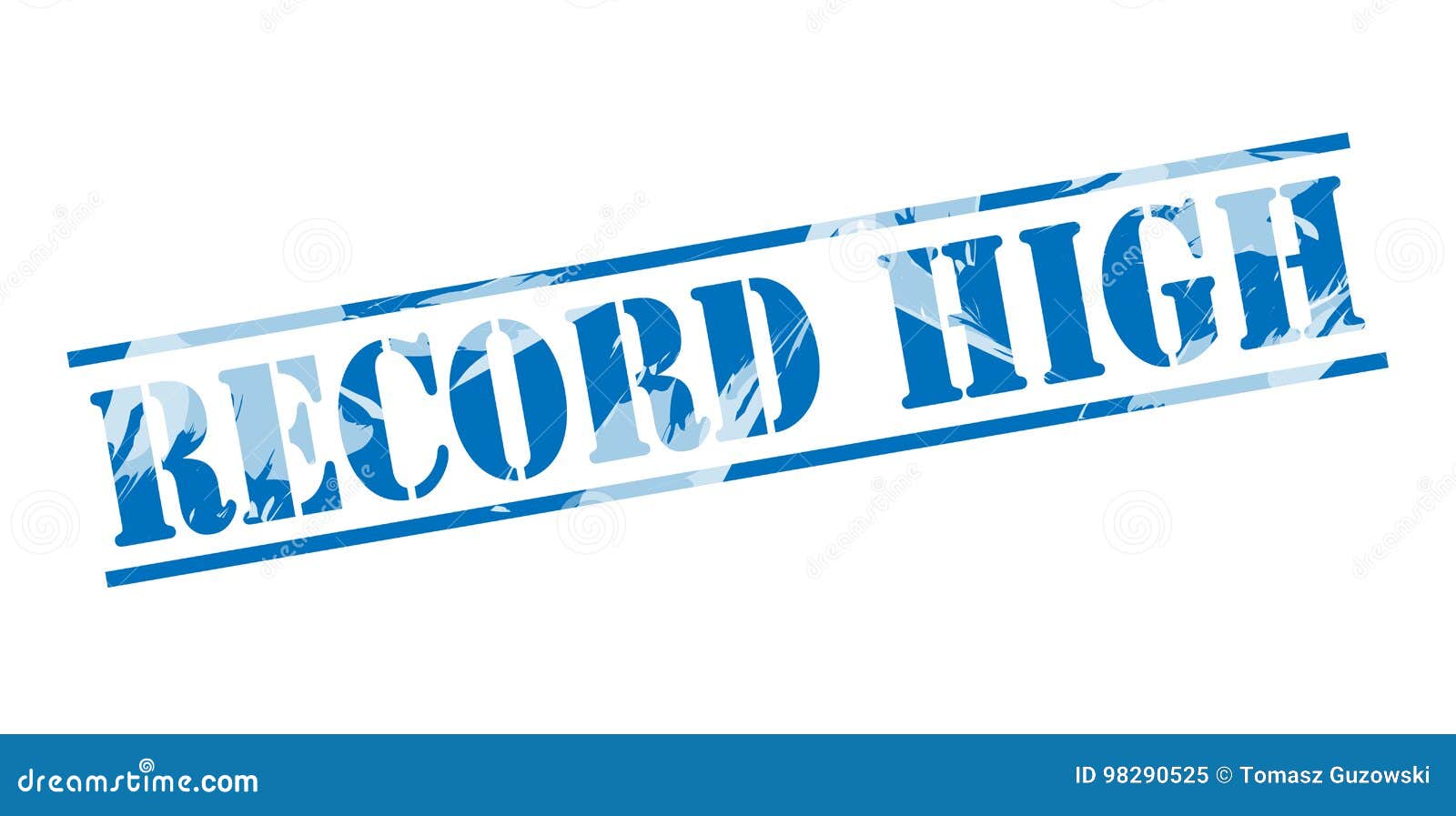 Record high blue stamp stock illustration. Illustration of blue - 98290525