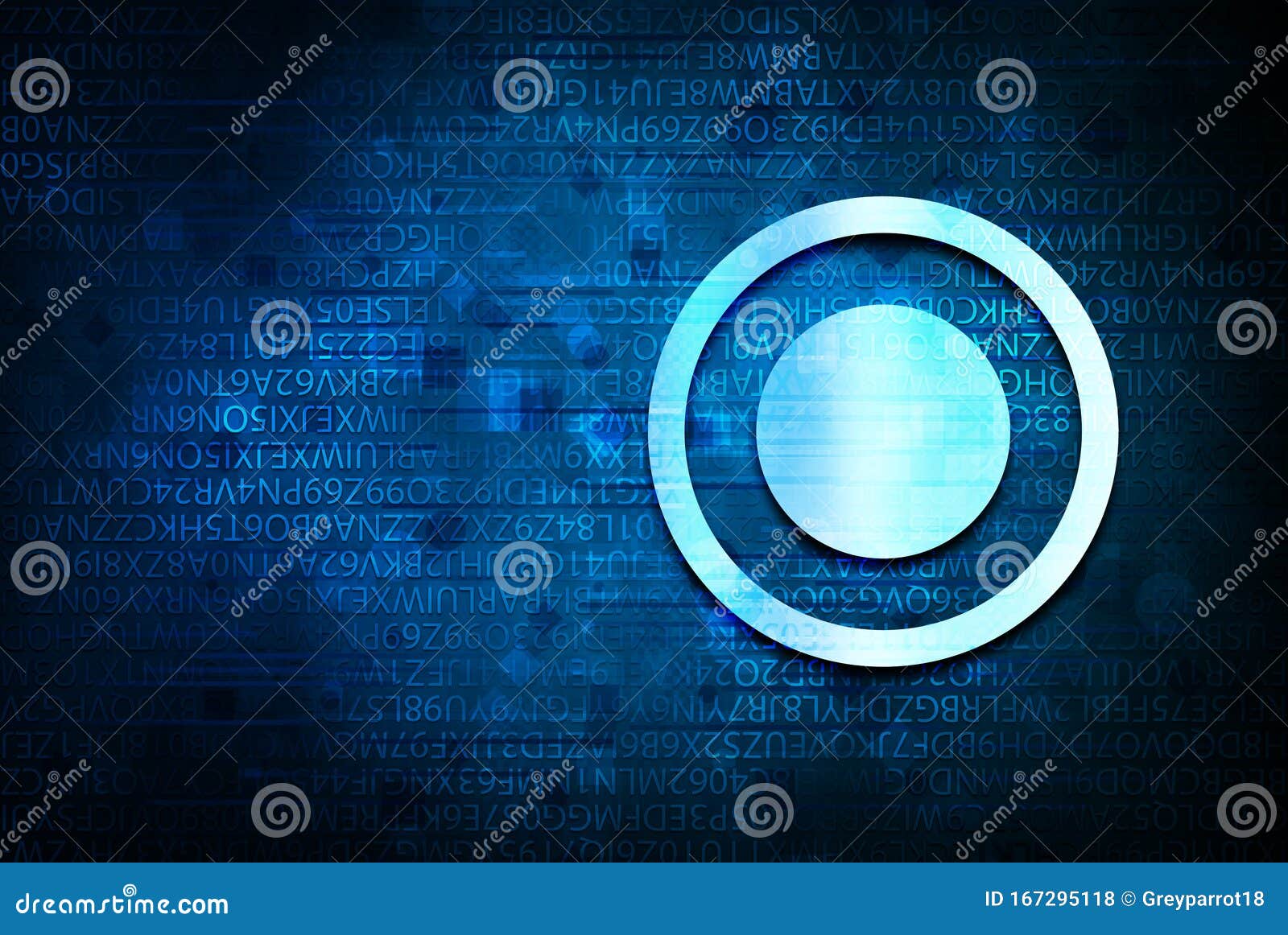 Record Icon Abstract Blue Background Illustration Design Stock ...