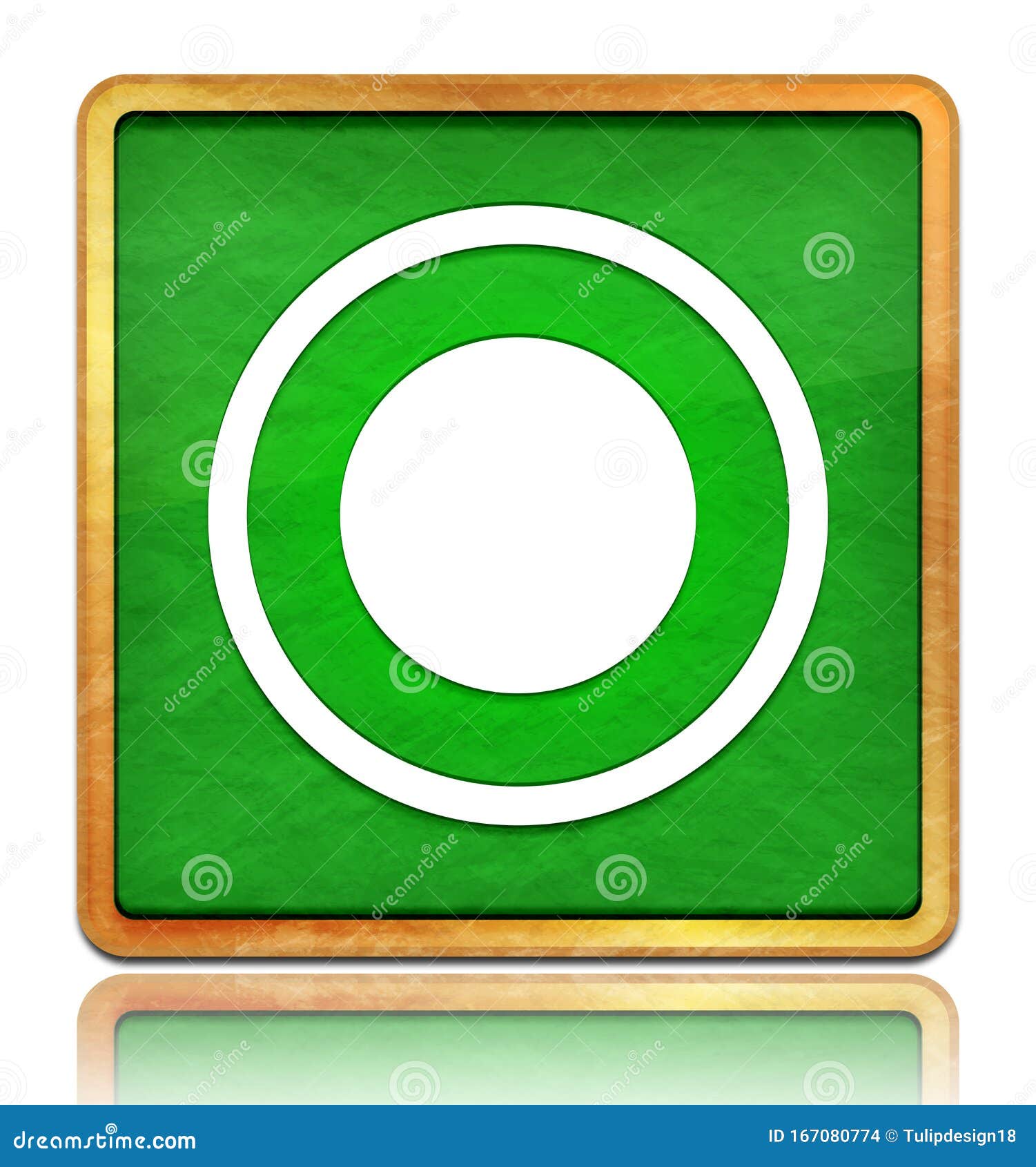 Record Icon Chalk Board Green Square Button Slate Texture Wooden Frame ...