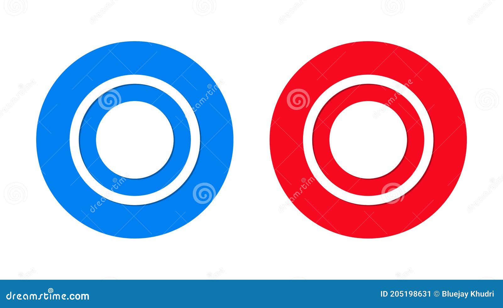 Record Icon Flat Trendy Round Button Set Stock Illustration ...