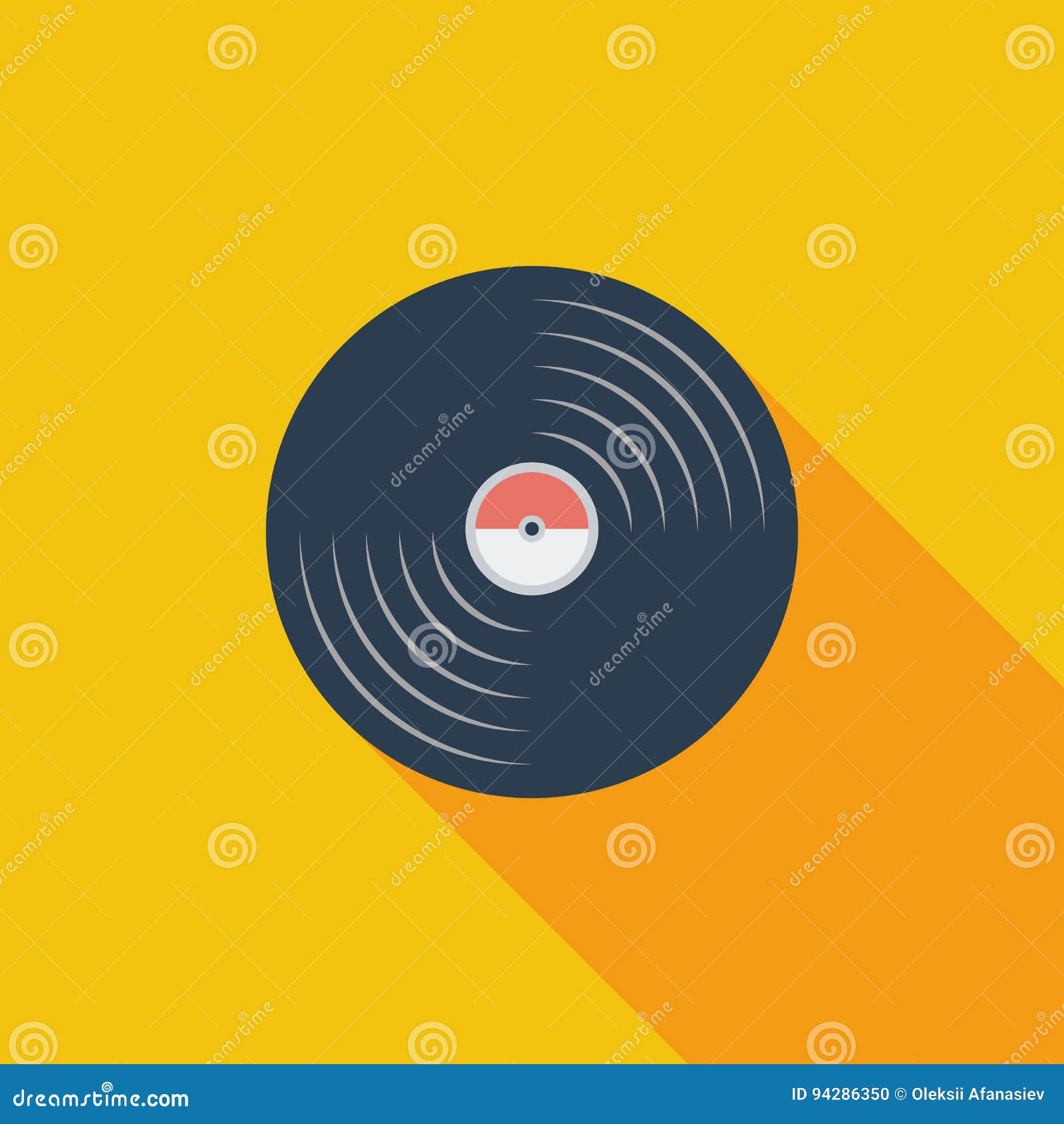 Record icon. stock vector. Illustration of isolated, graphic - 94286350