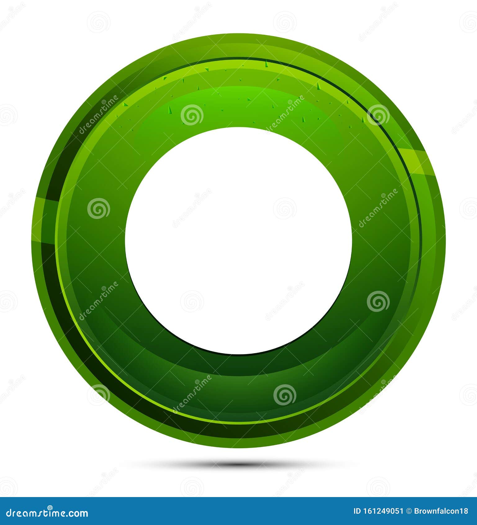 Record Icon Glassy Green Round Button Illustration Stock Vector ...