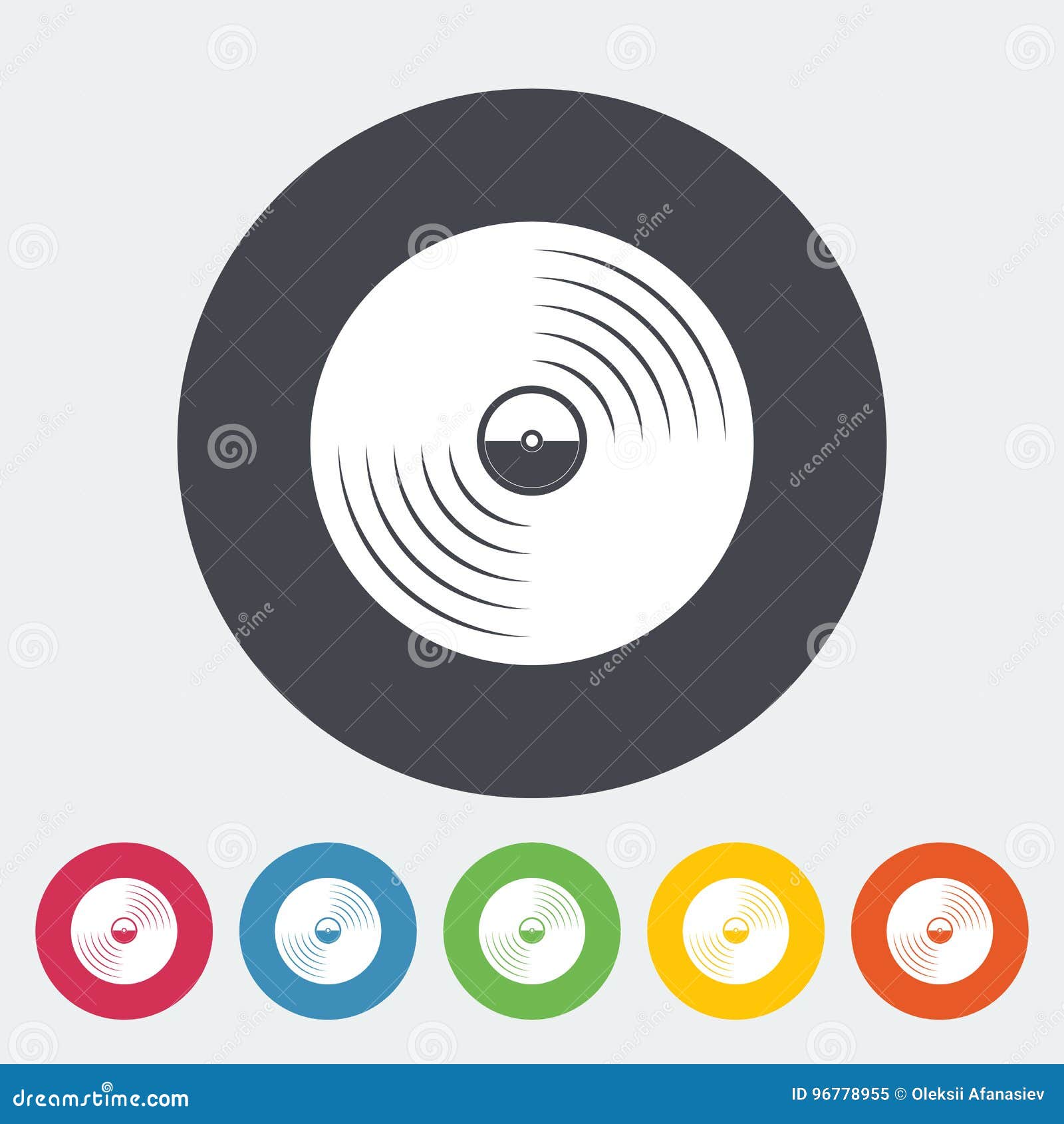 Record icon. stock vector. Illustration of circle, copy - 96778955