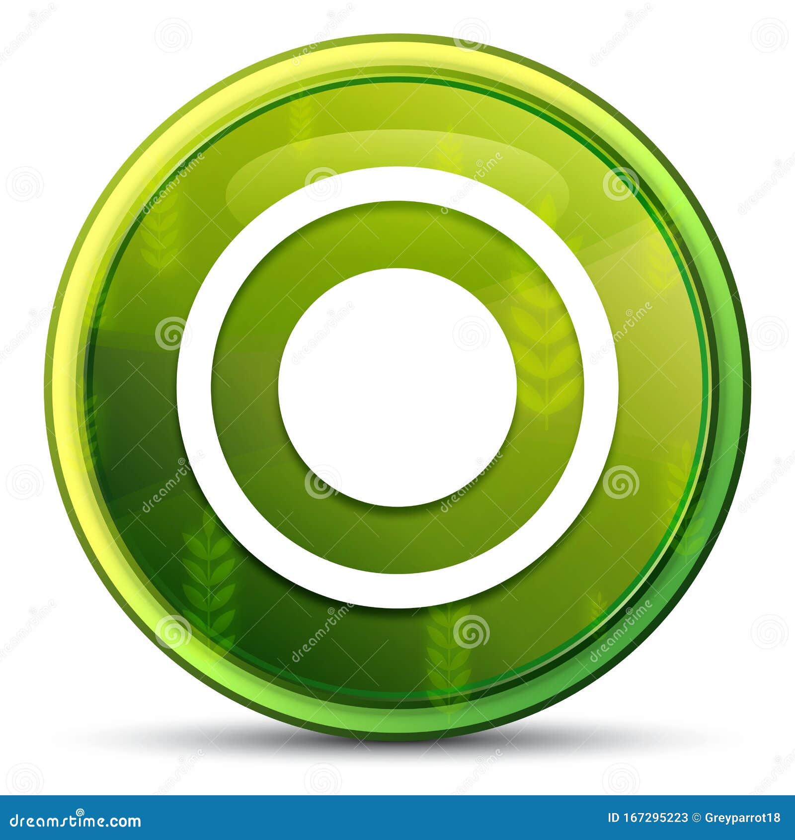 Record Icon Spring Bright Natural Green Round Button Illustration Stock ...