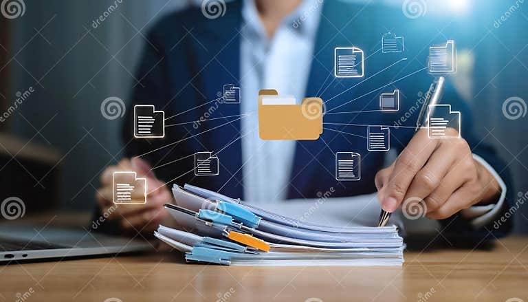 Record Keeping and Data Management, Featuring Symbols Like a File ...