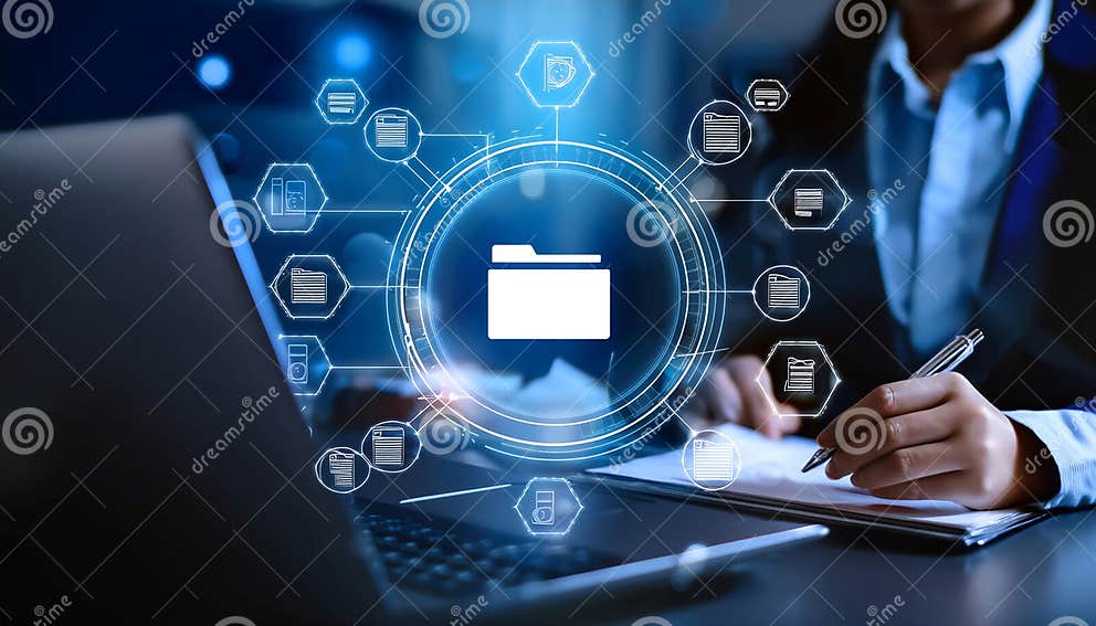 Record Keeping and Data Management, Featuring Symbols Like a File ...