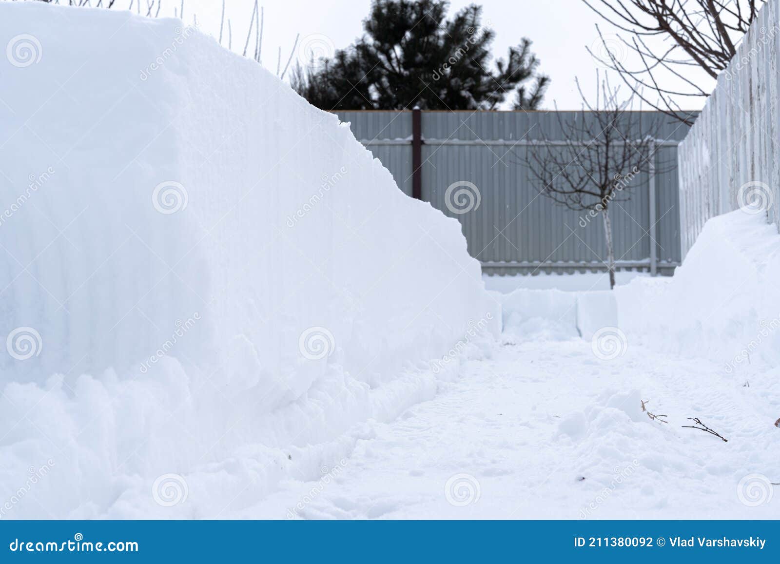 Record Level of Snowfall in Winter. Large High Level of Snow Stock ...